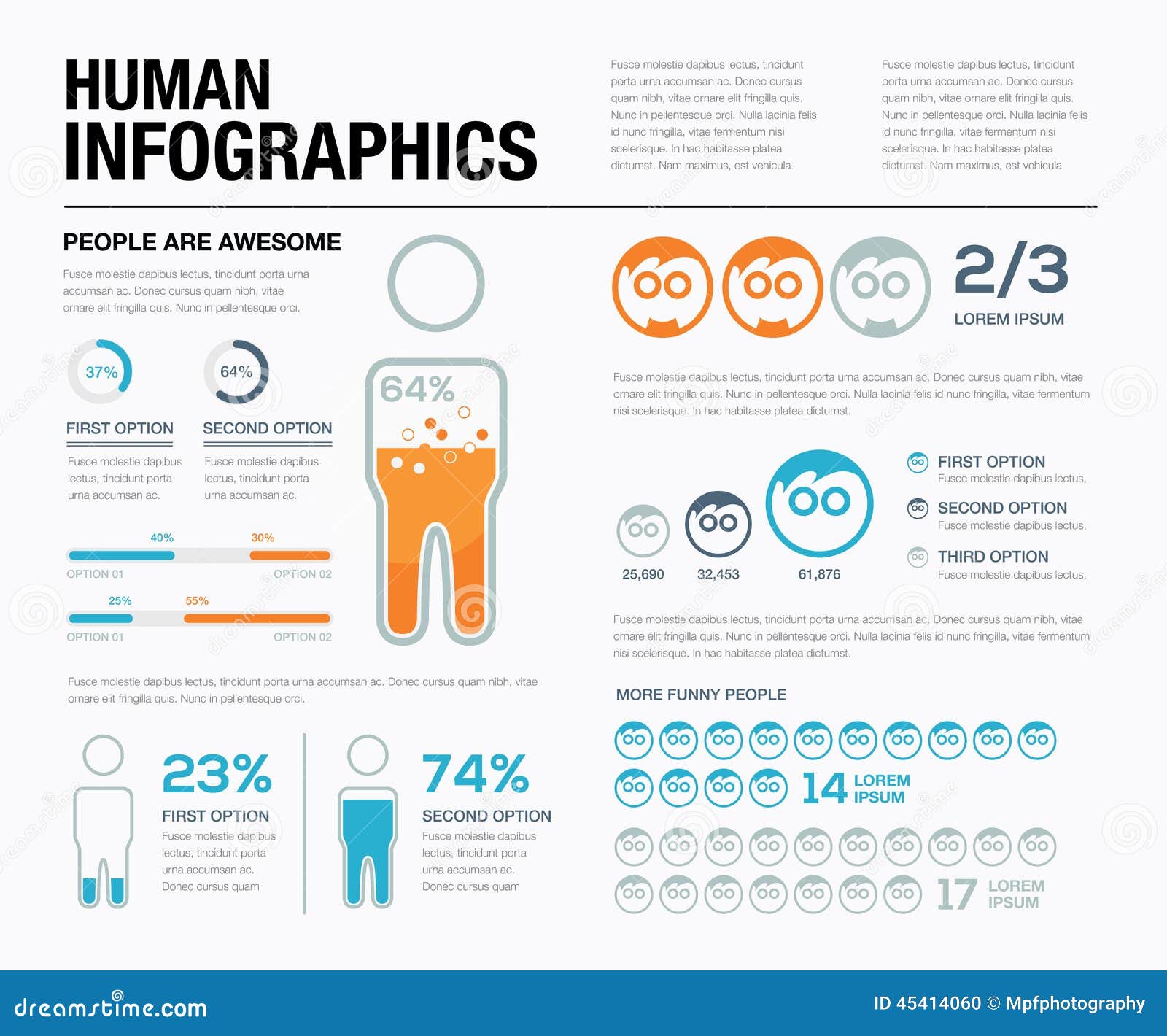 Human Infographics Vector. Show Off What People Have Been Doing! Stock ...