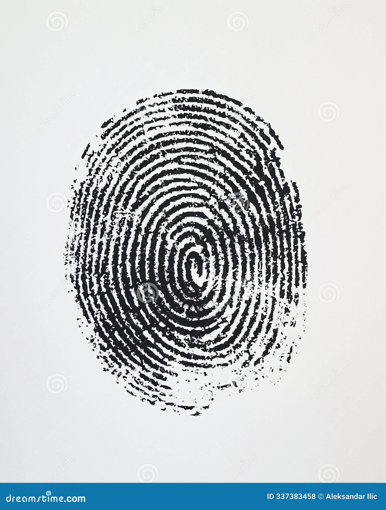 Human Ink Fingerprint Isolated on White Background. Generative Ai Stock ...