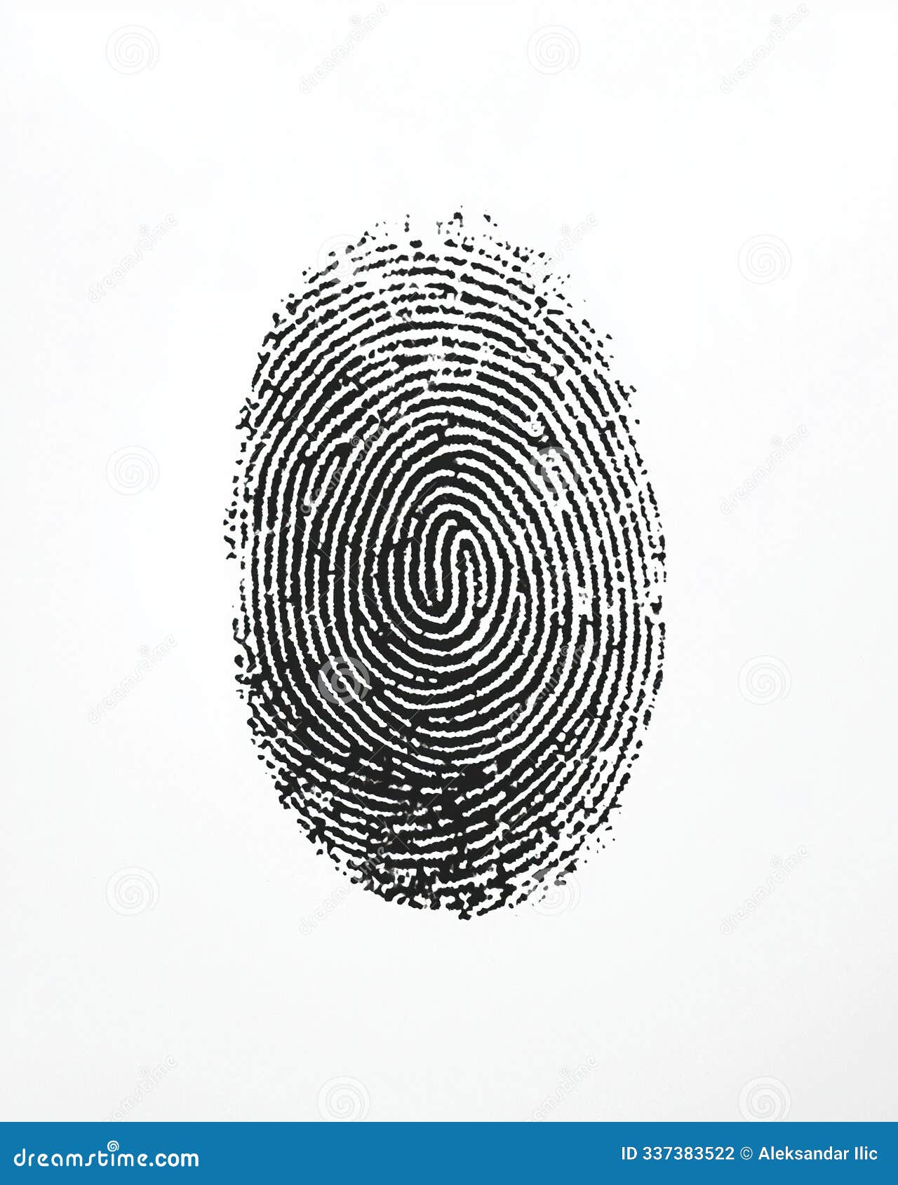 Human Ink Fingerprint Isolated on White Background. Generative Ai Stock ...