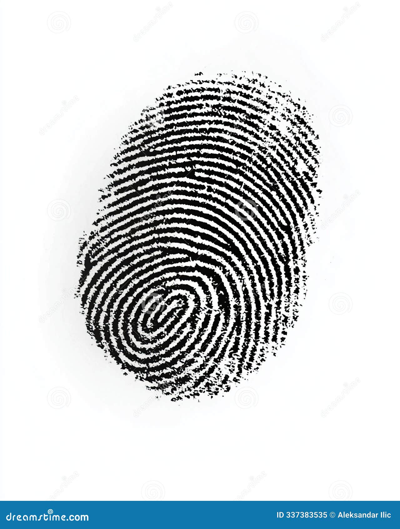 Human Ink Fingerprint Isolated on White Background. Generative Ai Stock ...