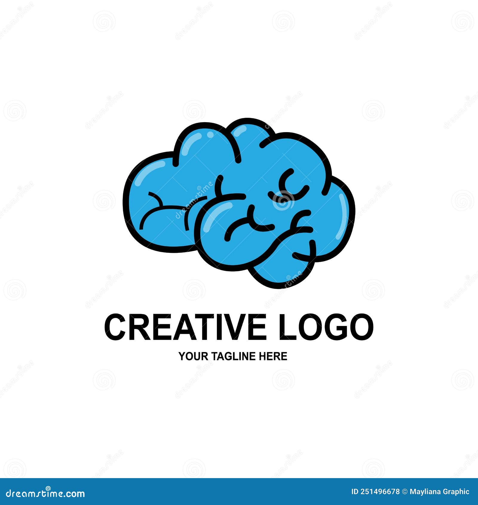 Human Intelligence Brain Logo Vector Design Stock Vector - Illustration ...
