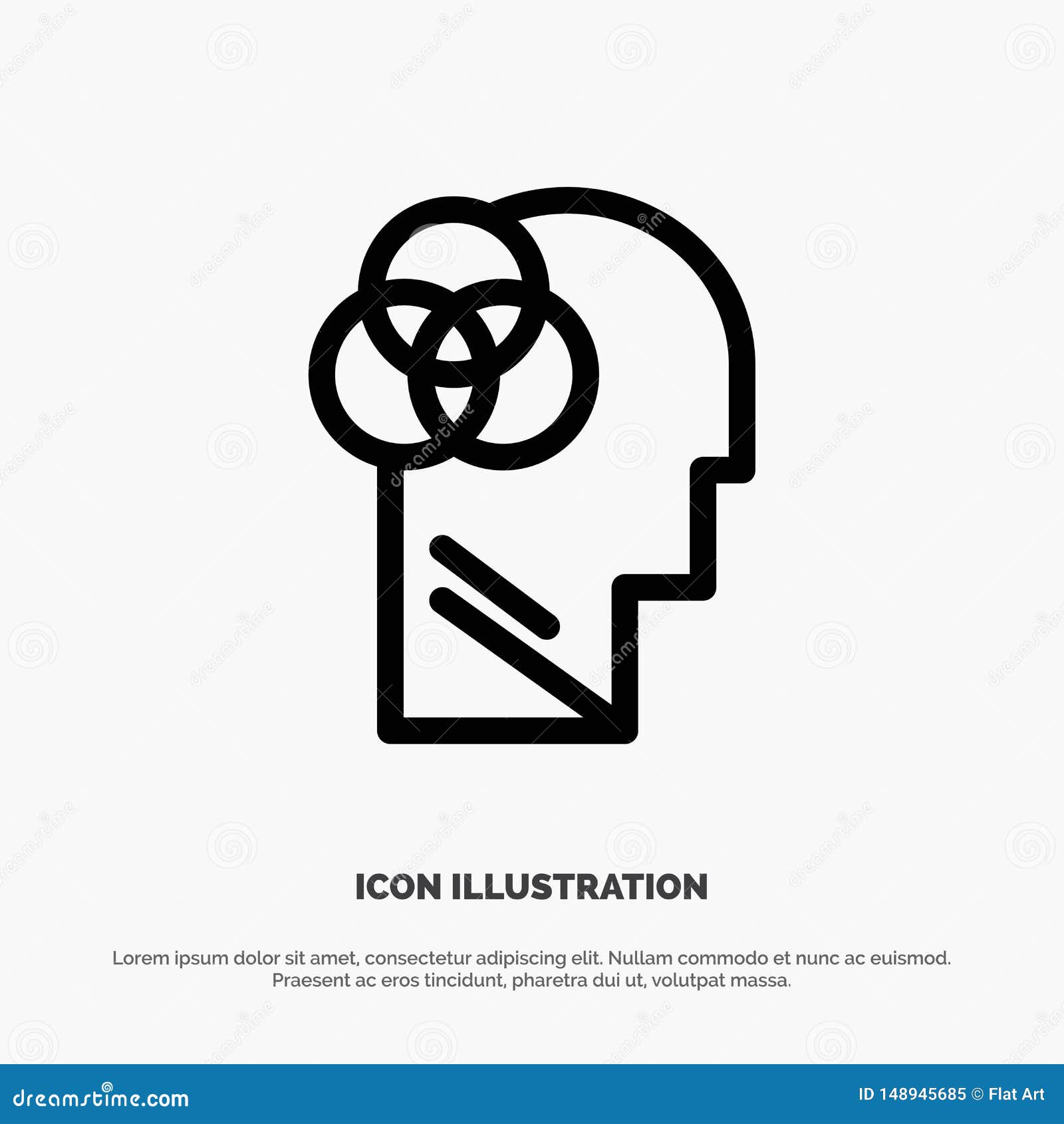 Human Intelligence, Human, Intelligent, Head Line Icon Vector Stock ...