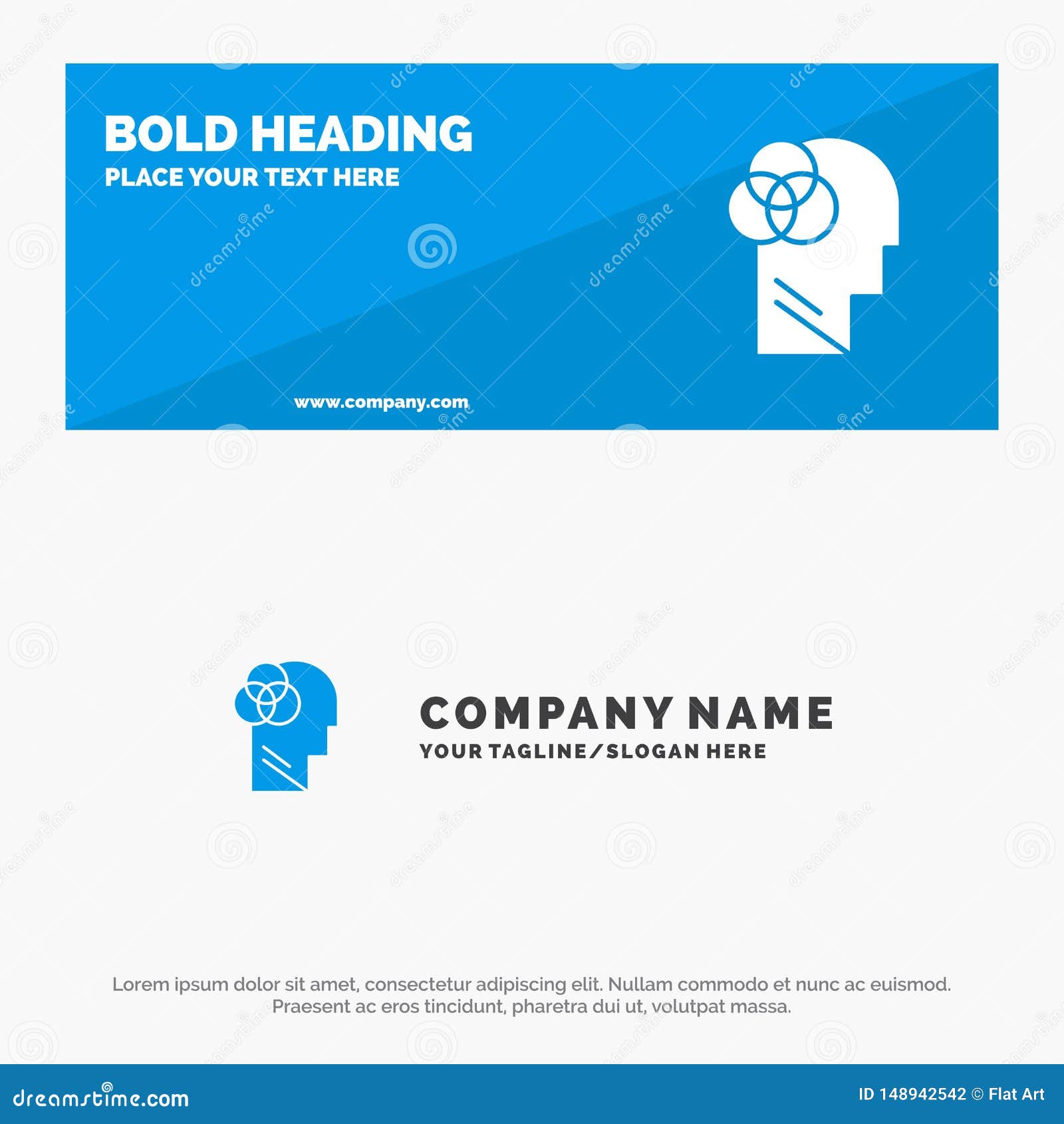 Human Intelligence, Human, Intelligent, Head SOlid Icon Website Banner ...