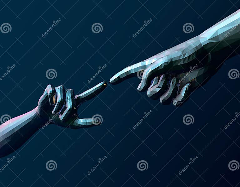 Human Intelligence Technology and Network Connection, Data Transmission ...