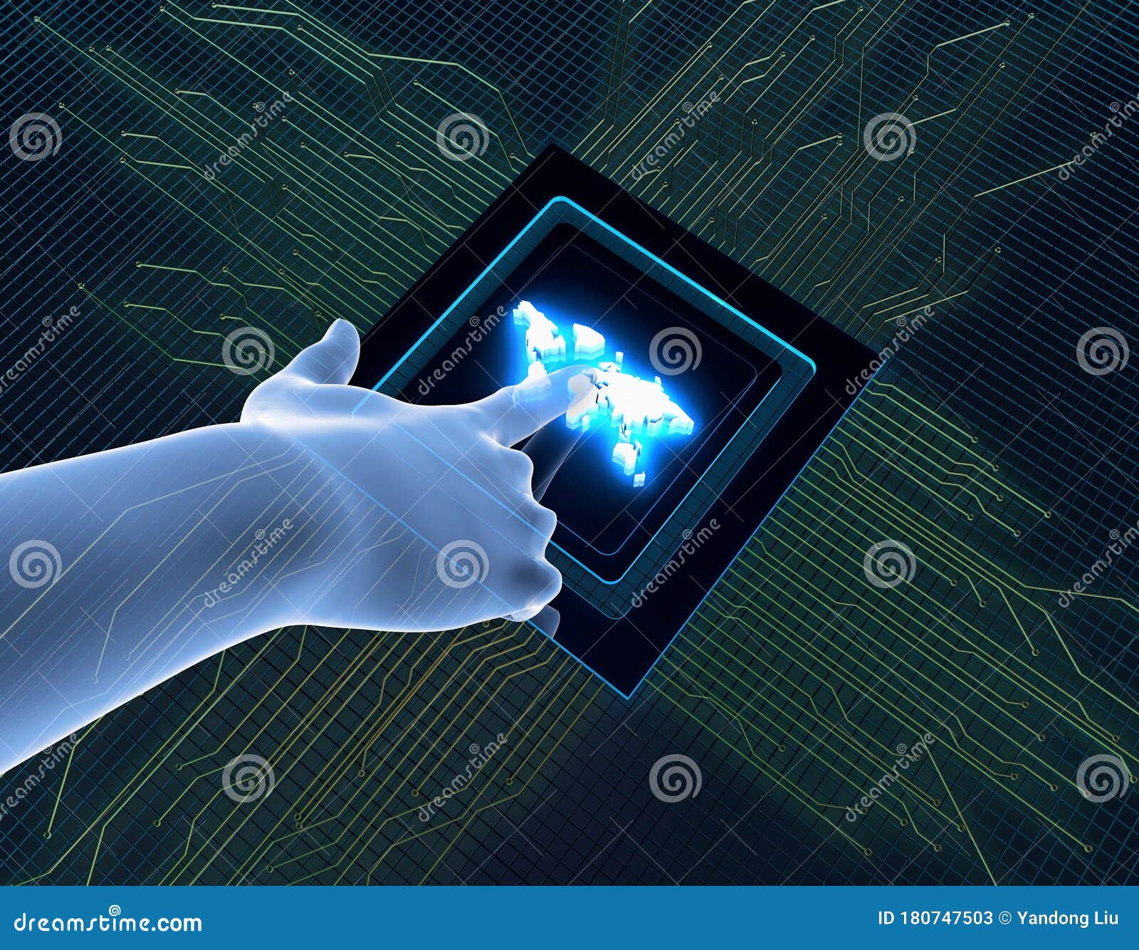 Human Intelligent Technology and World Map, Data Transmission and ...