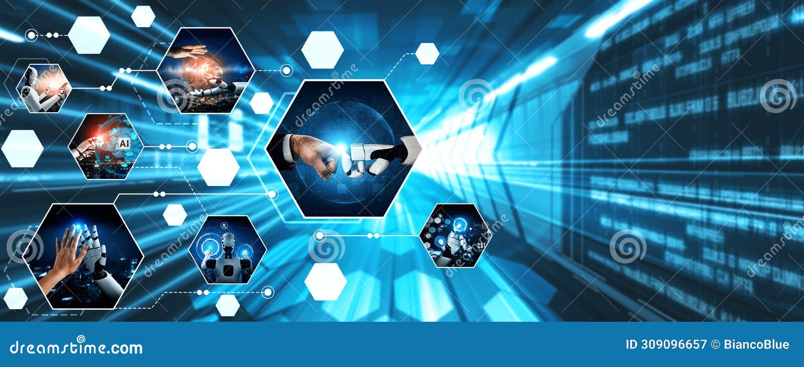 Human Interact With AI Artificial Intelligence Brain Process Generative ...