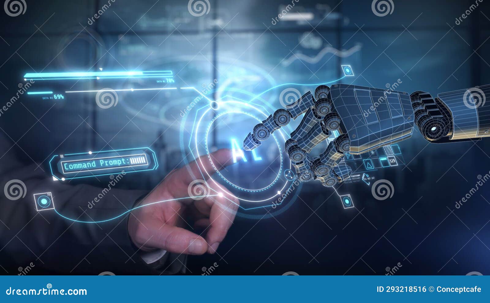 Human Interaction with Artificial Intelligence Processing a Request ...