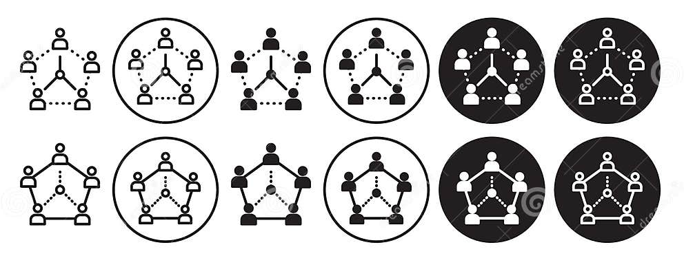 Human Interaction Icon Vector Set Collection for Web Stock Illustration - Illustration of ...