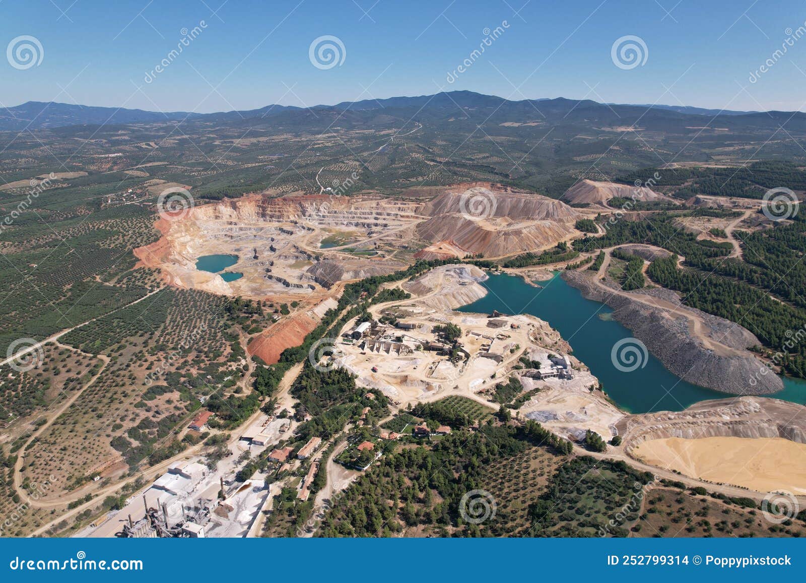 Human Interference in the Environment. Quarry or Open Pit Mine Seen ...