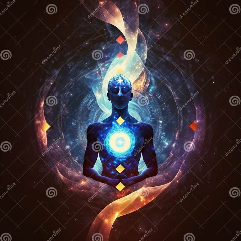 Human Internal Deep Meditation System Image Generative AI Stock ... Human Internal Deep Meditation System Image Generative AI Stock ...