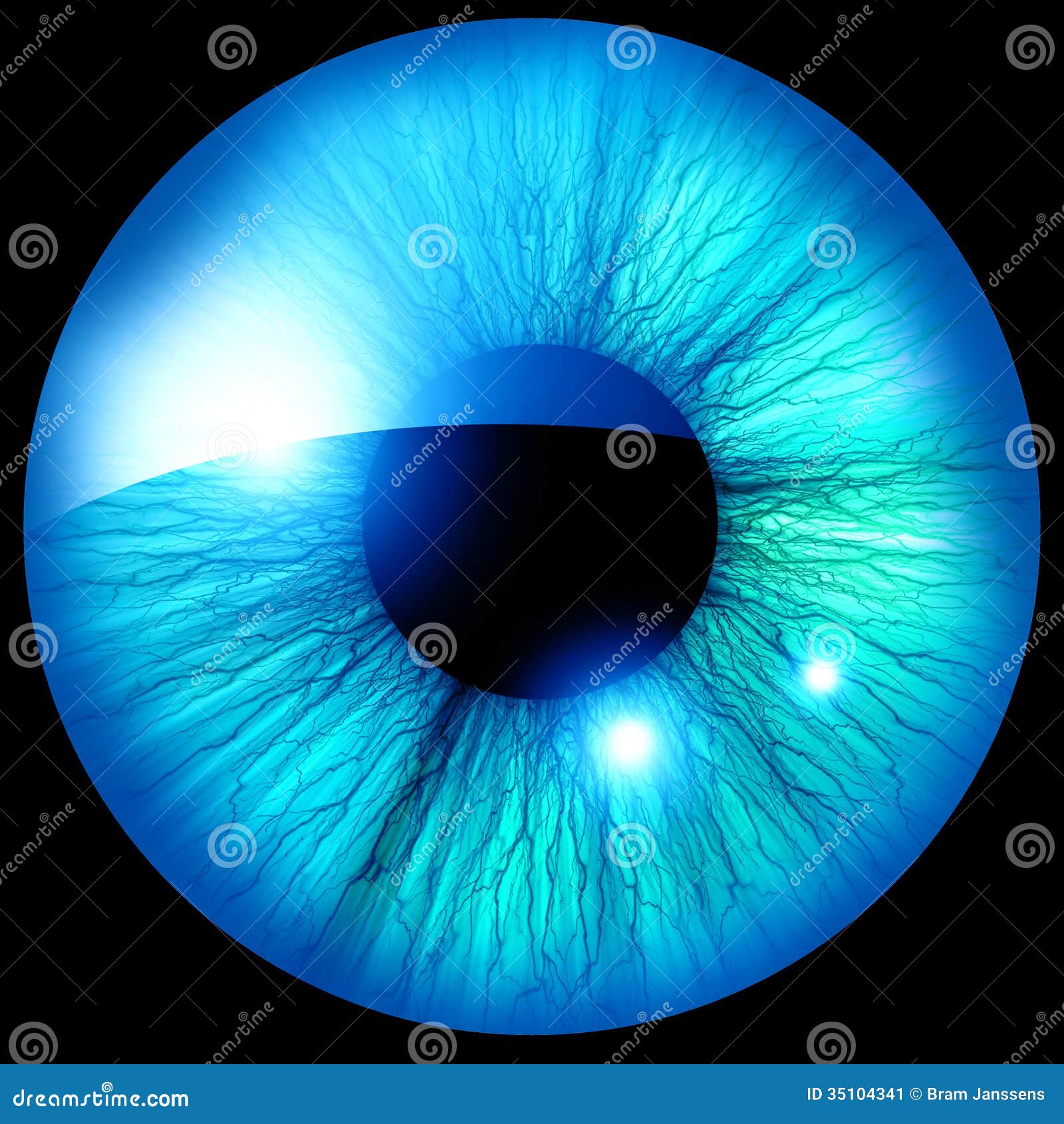 Human iris stock illustration. Illustration of anatomy - 35104341