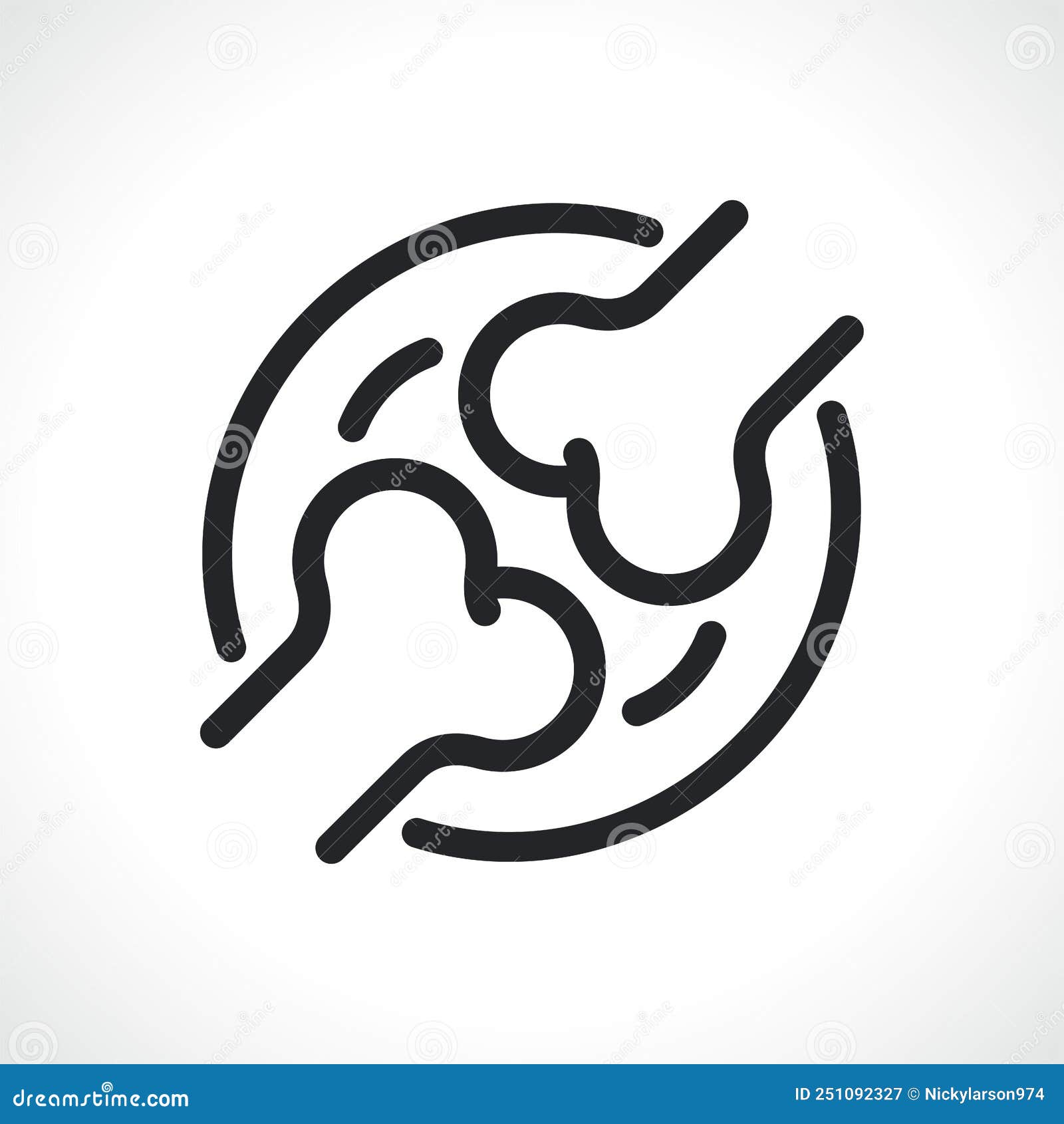 Human Joint Symbol In The Circle Cartoon Vector | CartoonDealer.com ...
