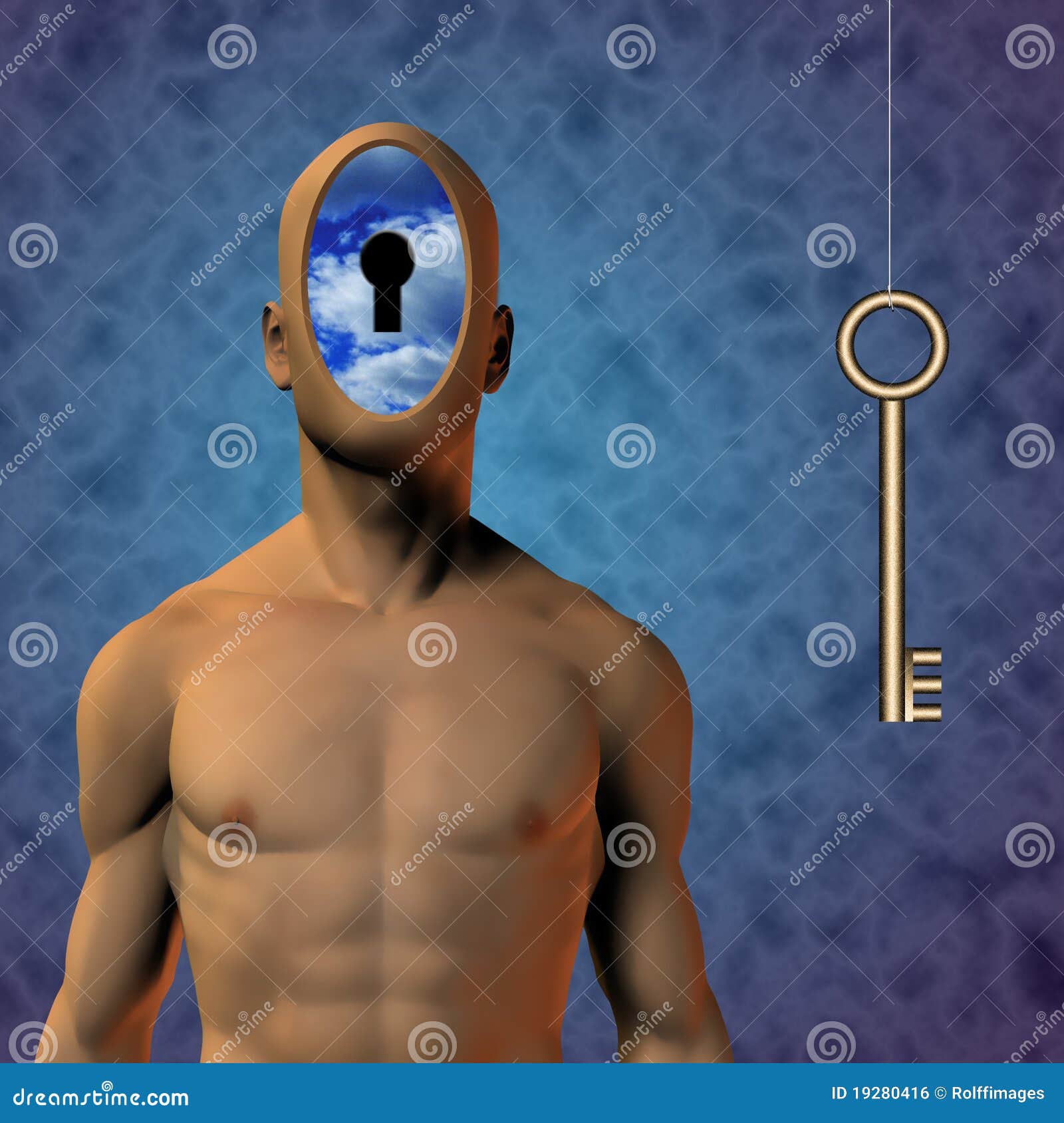 Human Key stock illustration. Illustration of intellect - 19280416