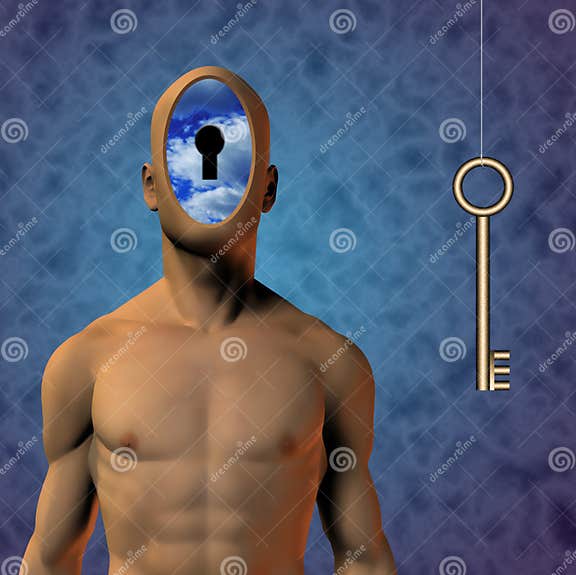 Human Key stock illustration. Illustration of intellect - 19280416