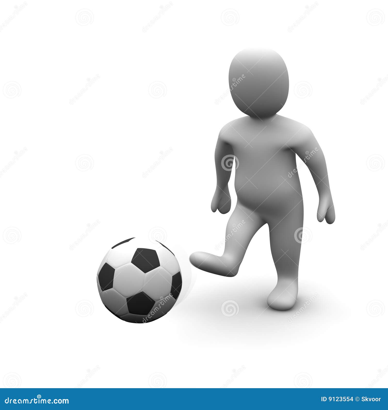 Human kicking football stock illustration. Illustration of kicking ...