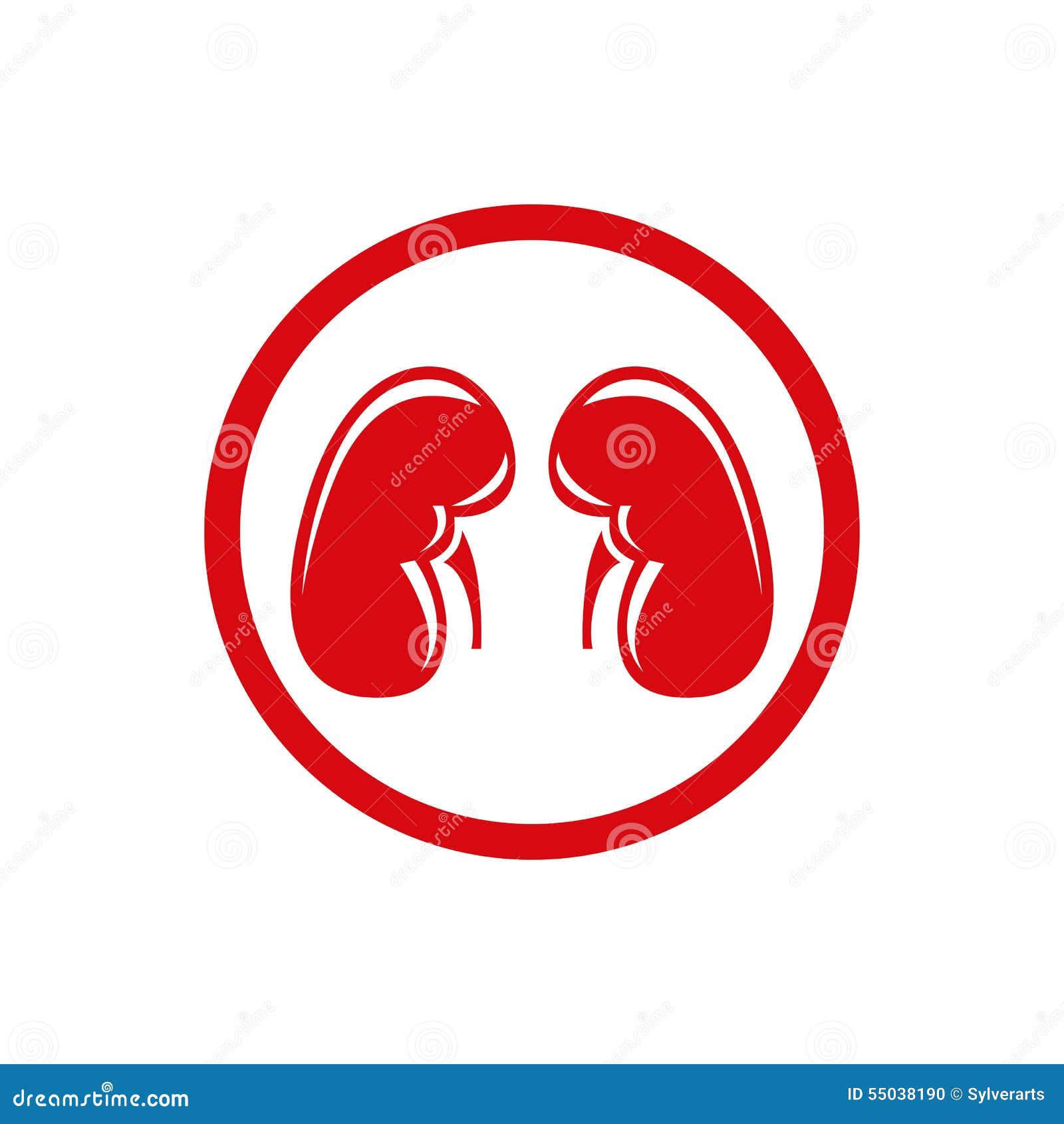 Human Kidney. Single Flat Icon. Vector Symbol. Stock Vector ...