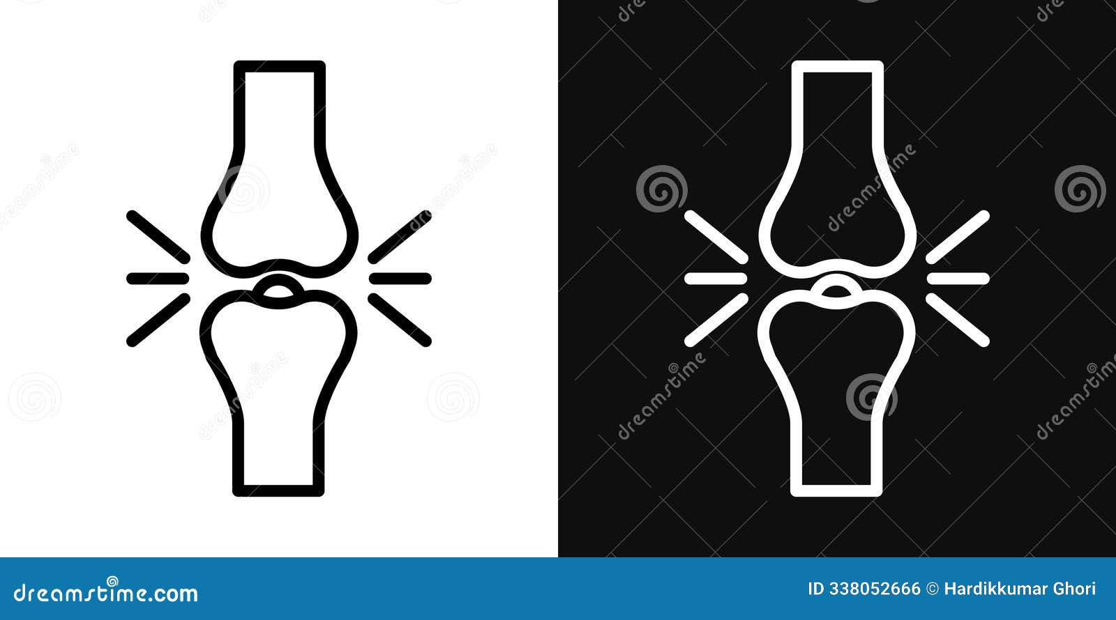 Bone Joint Pain. Arthritis Symbol. Trauma Sign Vector Illustration ...