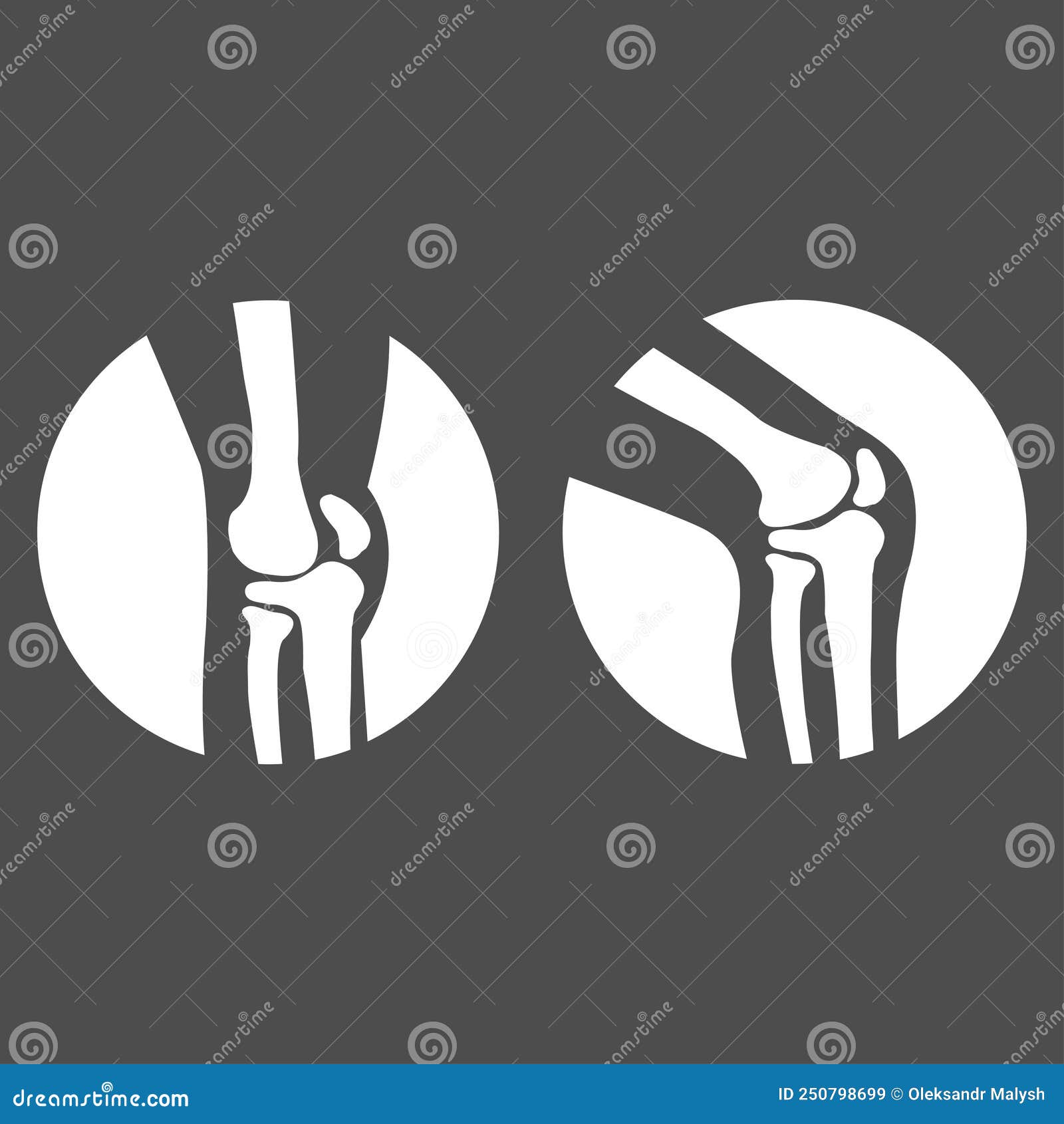 Human Knee Joint Side View Vector Illustration Design Isolated Concept ...