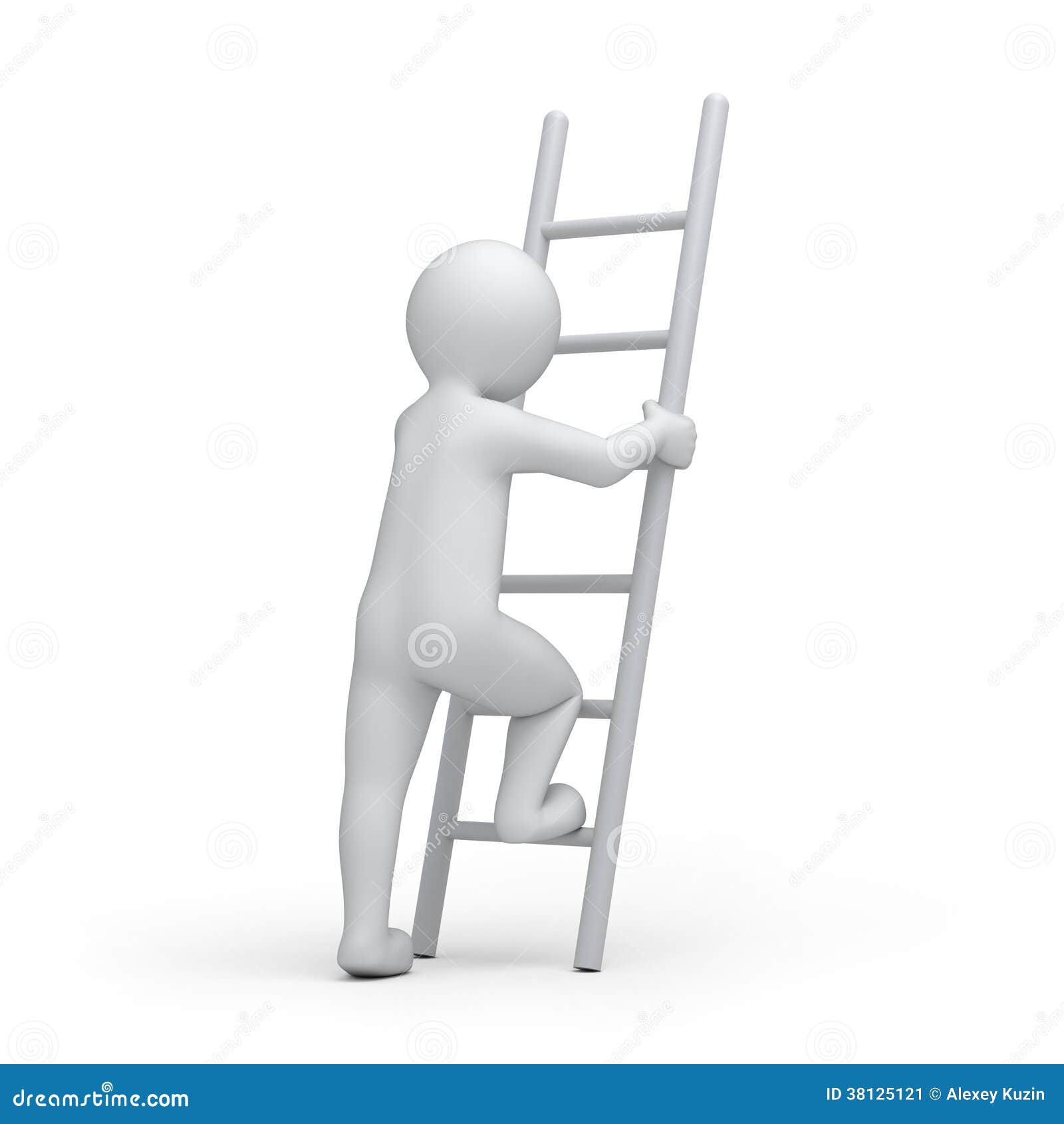 Human With A Ladder Royalty-Free Stock Photography | CartoonDealer.com ...