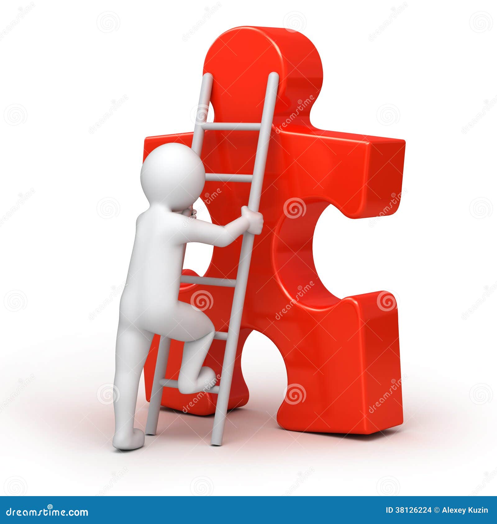 Human With A Ladder Royalty-Free Stock Photography | CartoonDealer.com ...