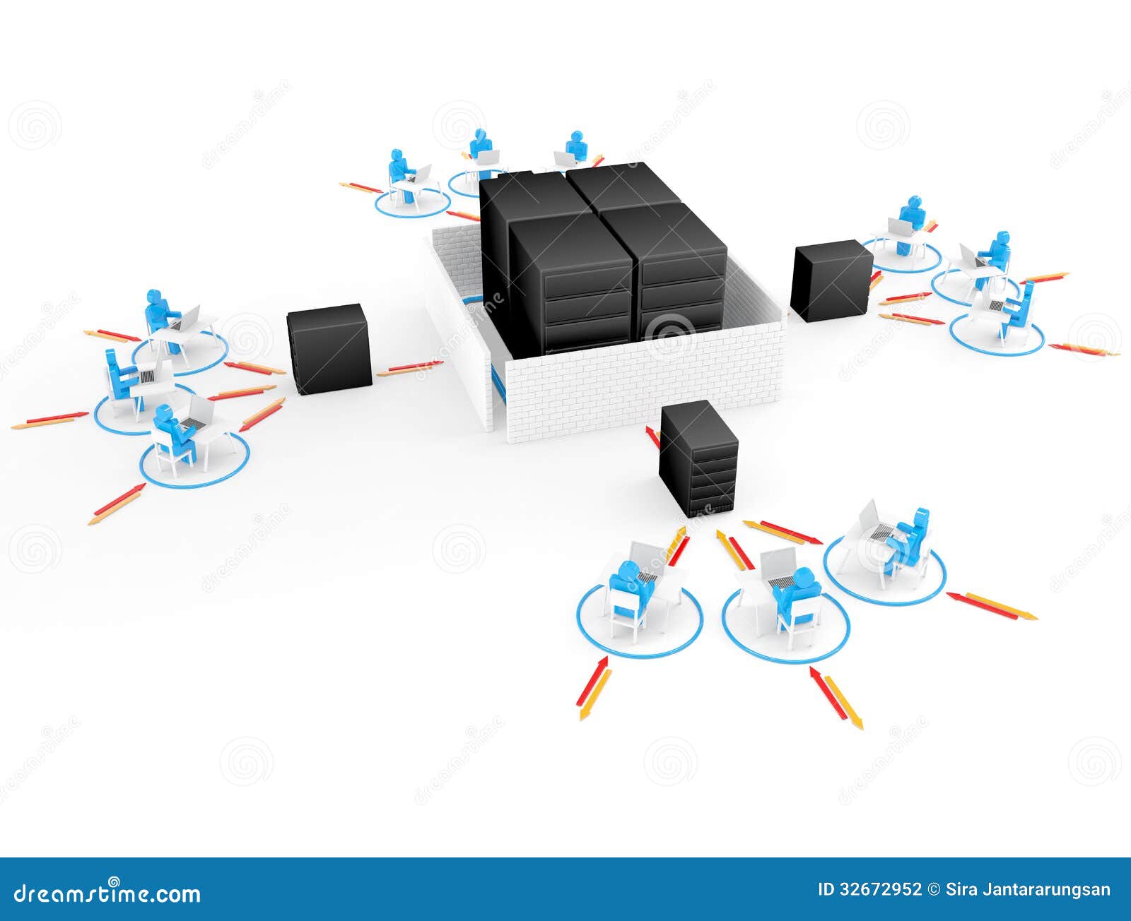 Network And Firewall Stock Image | CartoonDealer.com #20239663