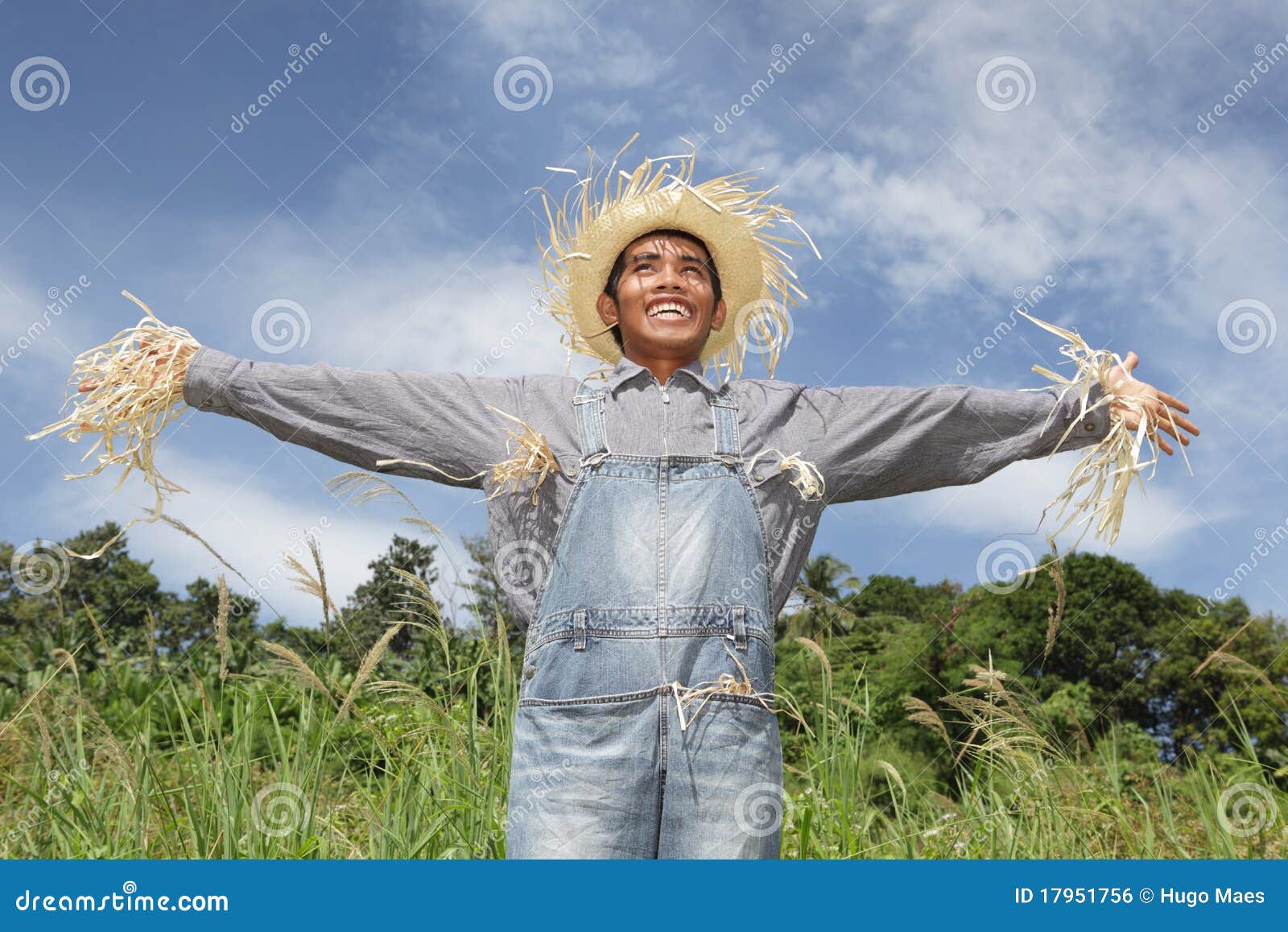Human laughing scarecrow stock photo. Image of frayed - 17951756