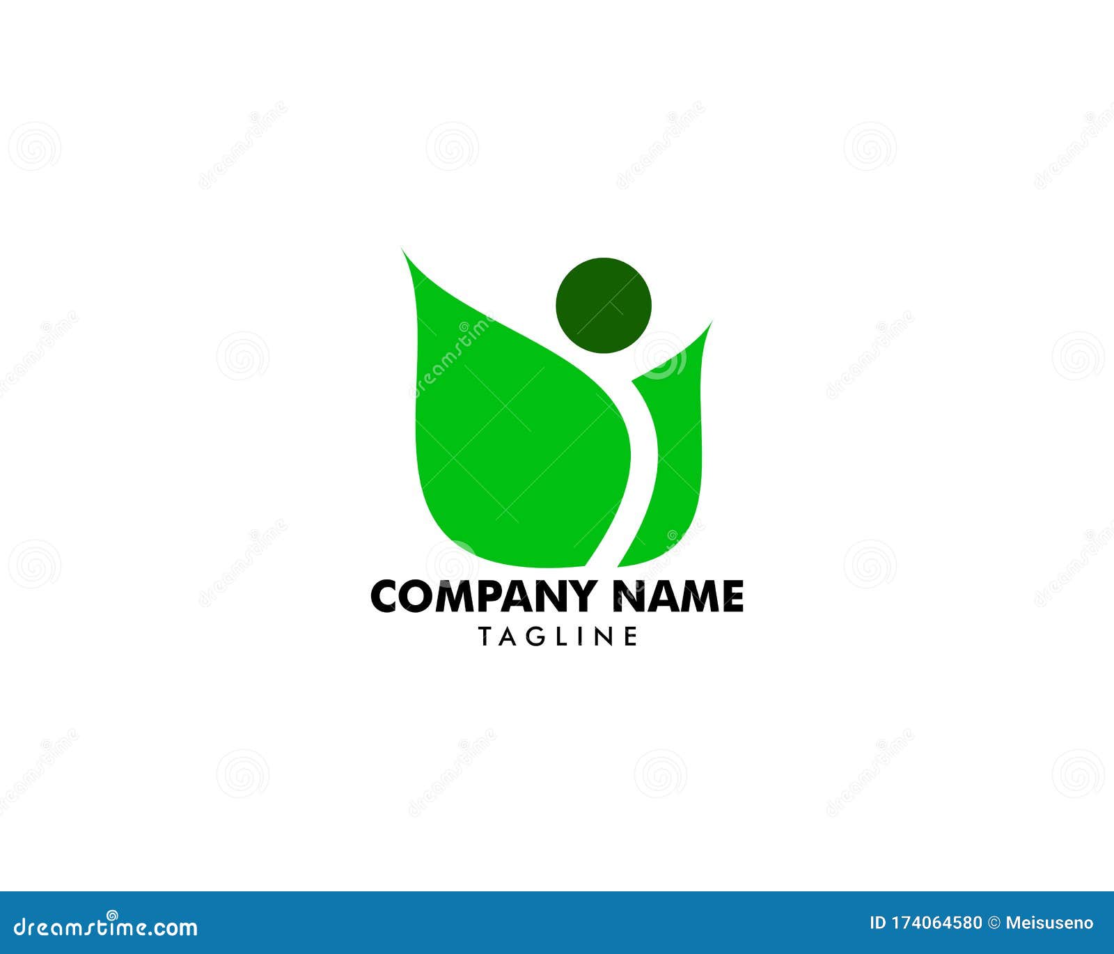 Human Leaf Logo Template Design Stock Vector - Illustration of human ...