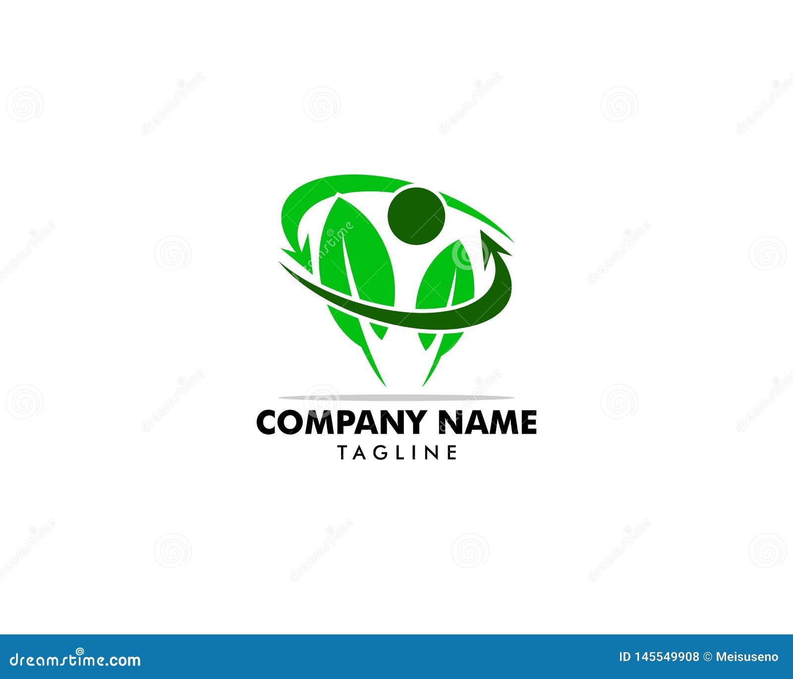 Human Leaf Logo Template stock vector. Illustration of natural - 145549908