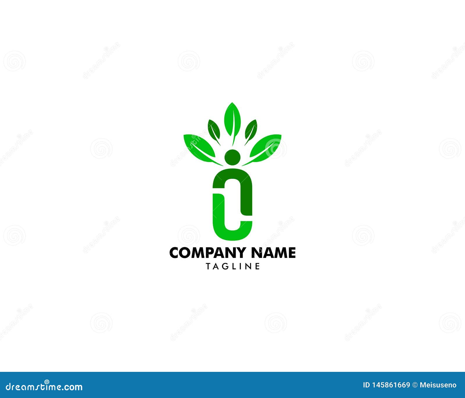 Human Leaf Logo Template stock vector. Illustration of athletic - 145861669