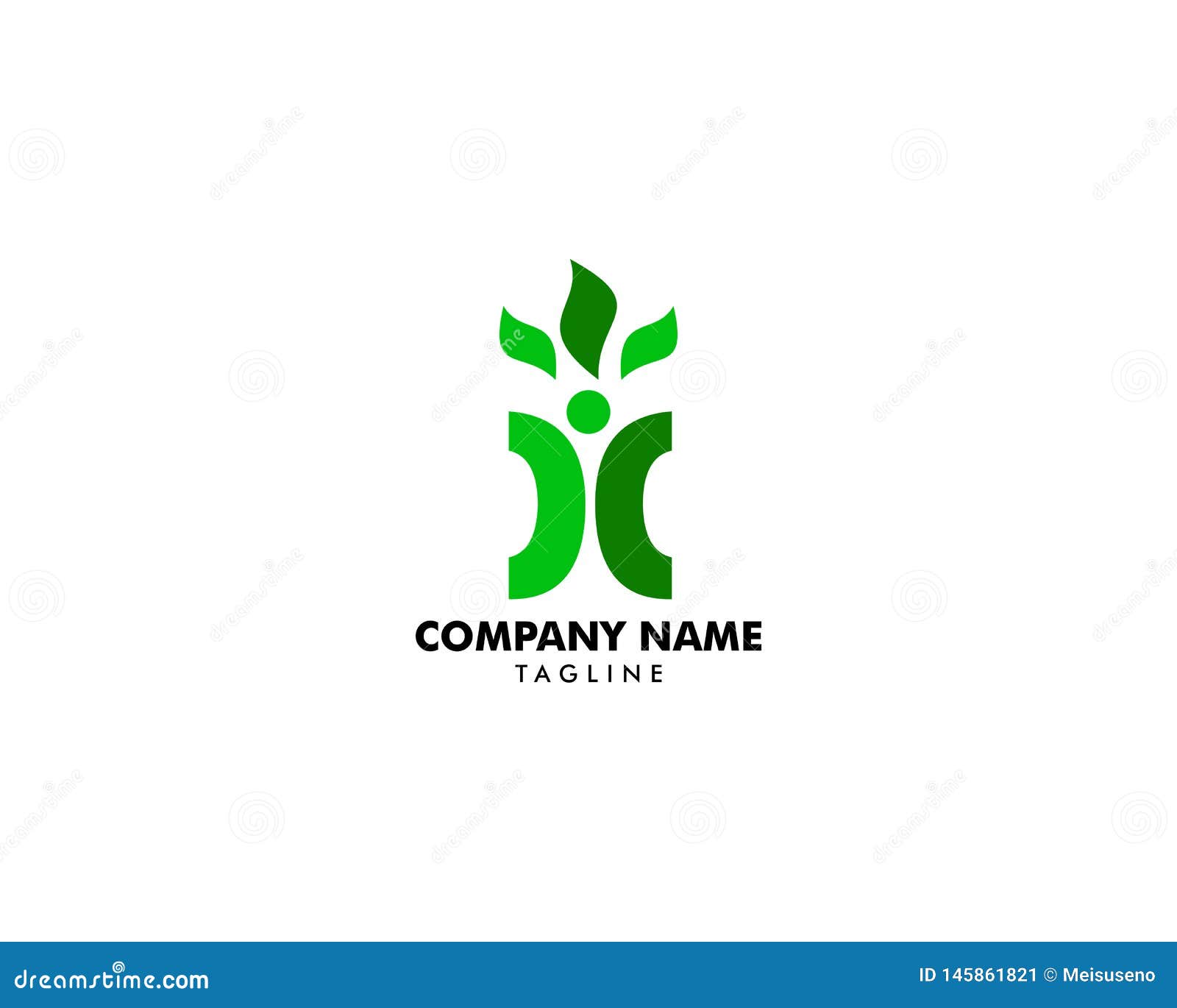 Human Leaf Logo Template stock vector. Illustration of element - 145861821