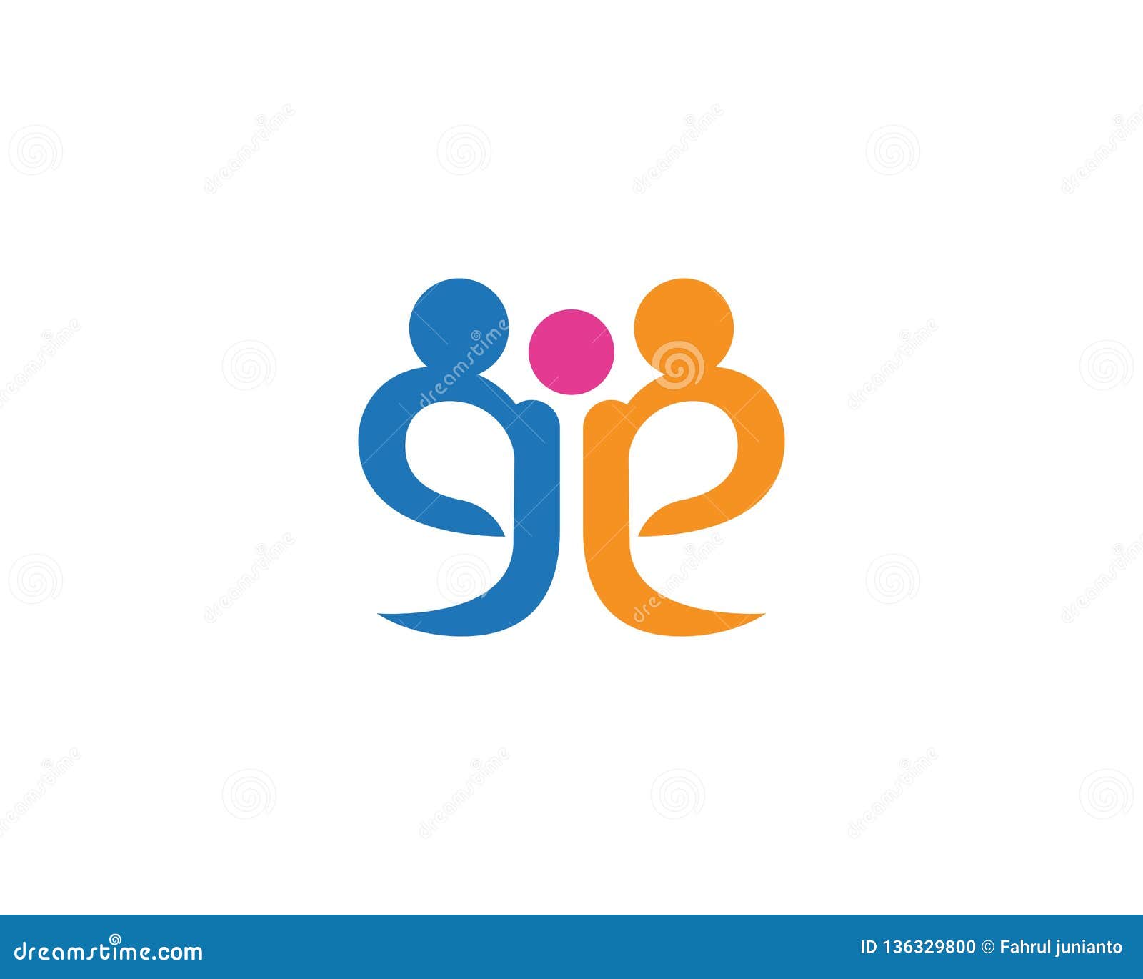 Human Letter Icon Vector Template Stock Vector - Illustration of design ...
