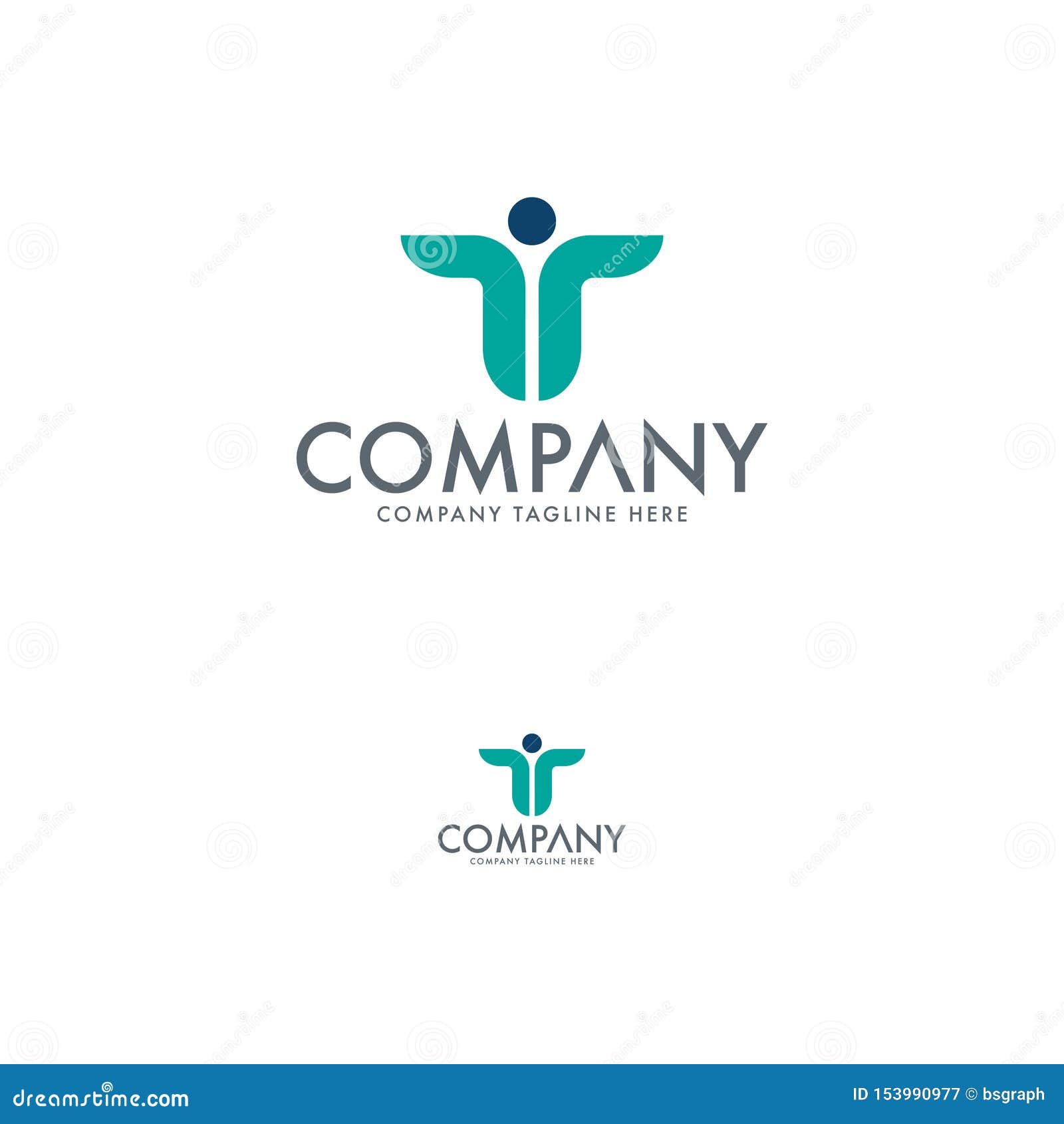 Human and Letter T Logo Design Template Stock Vector - Illustration of ...