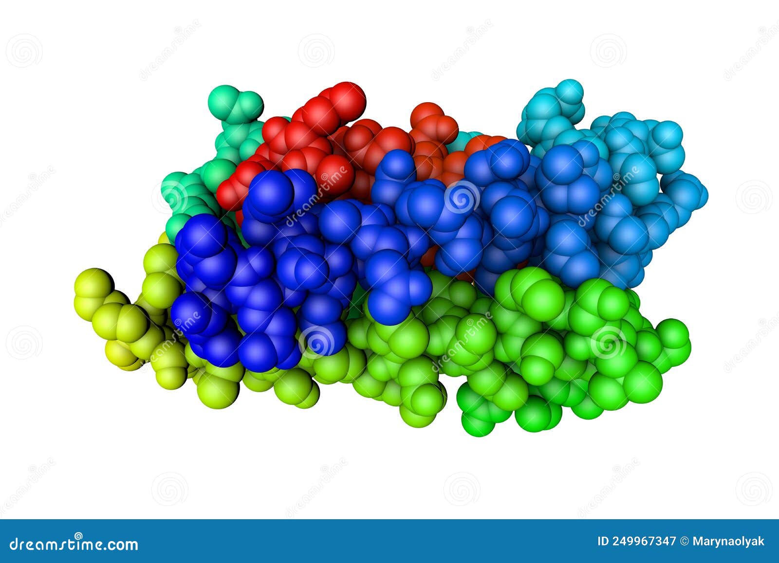 Human Leukemia Inhibitory Factor (LIF). Space-filling Molecular Model ...