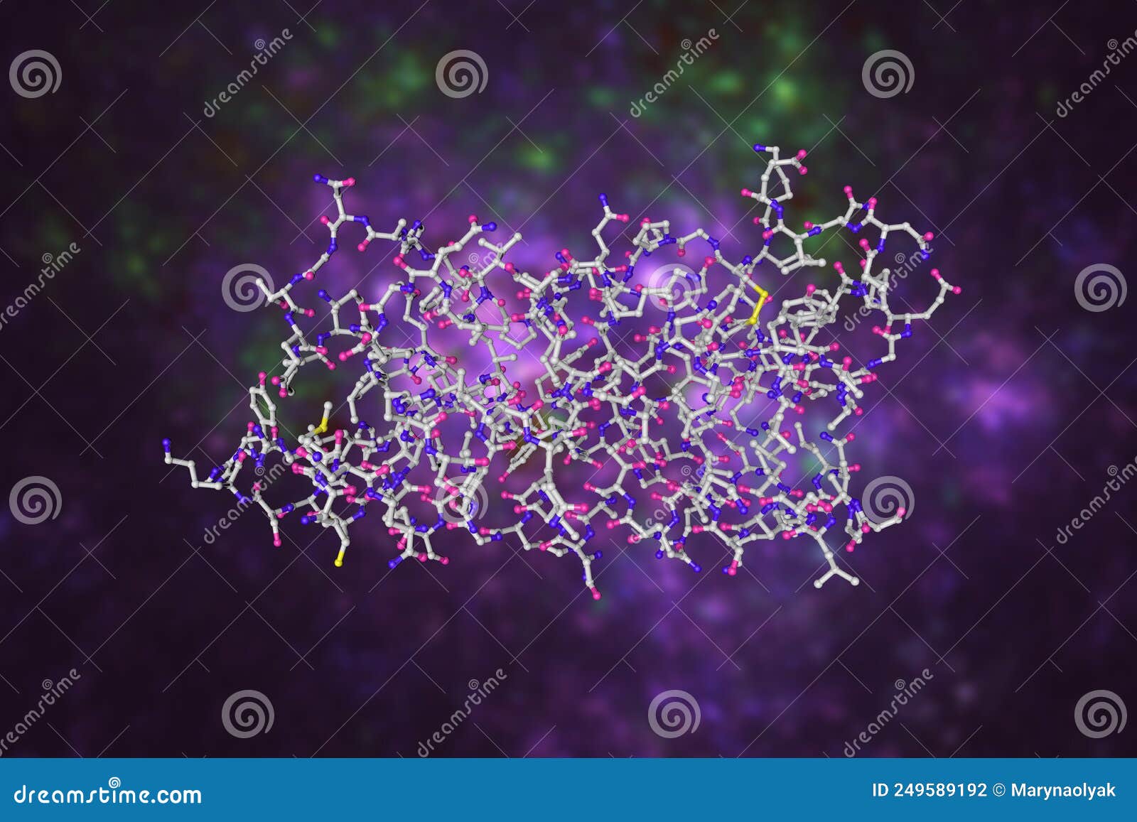 Human Leukemia Inhibitory Factor (LIF). Molecular Model Isolated On ...