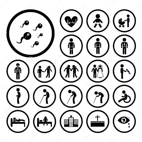 Human life icon stock vector. Illustration of process - 51288416