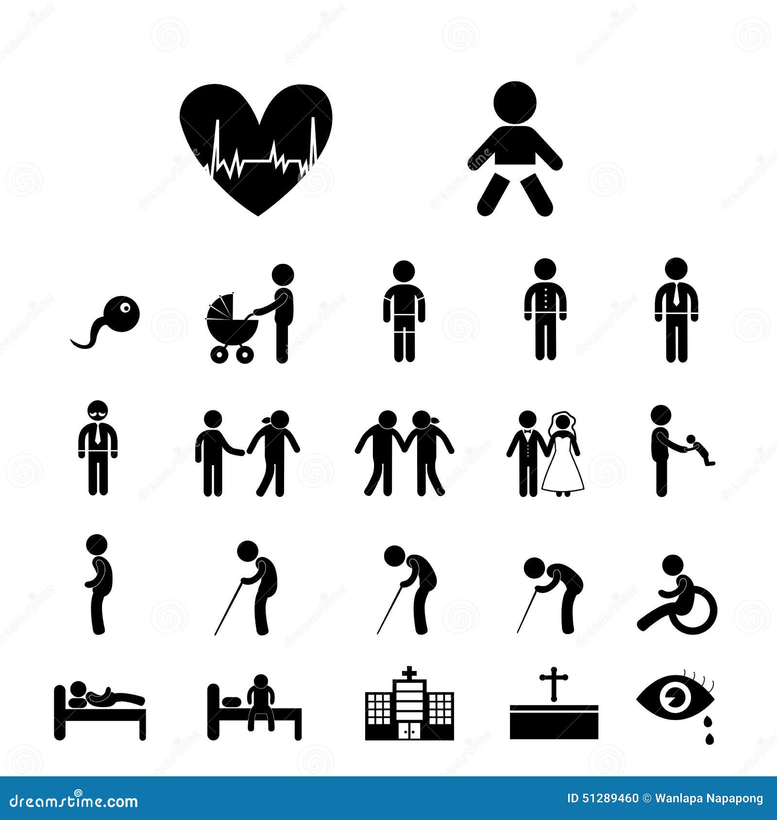 Human Life Icon Stock Vector - Image: 51289460