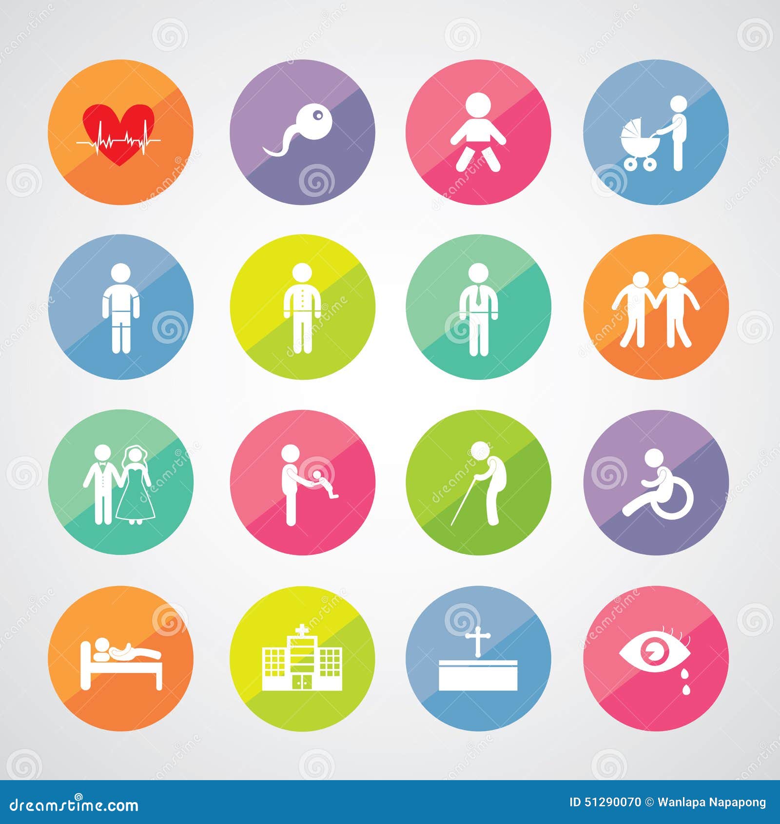 Human life icon stock vector. Illustration of blind, married - 51290070