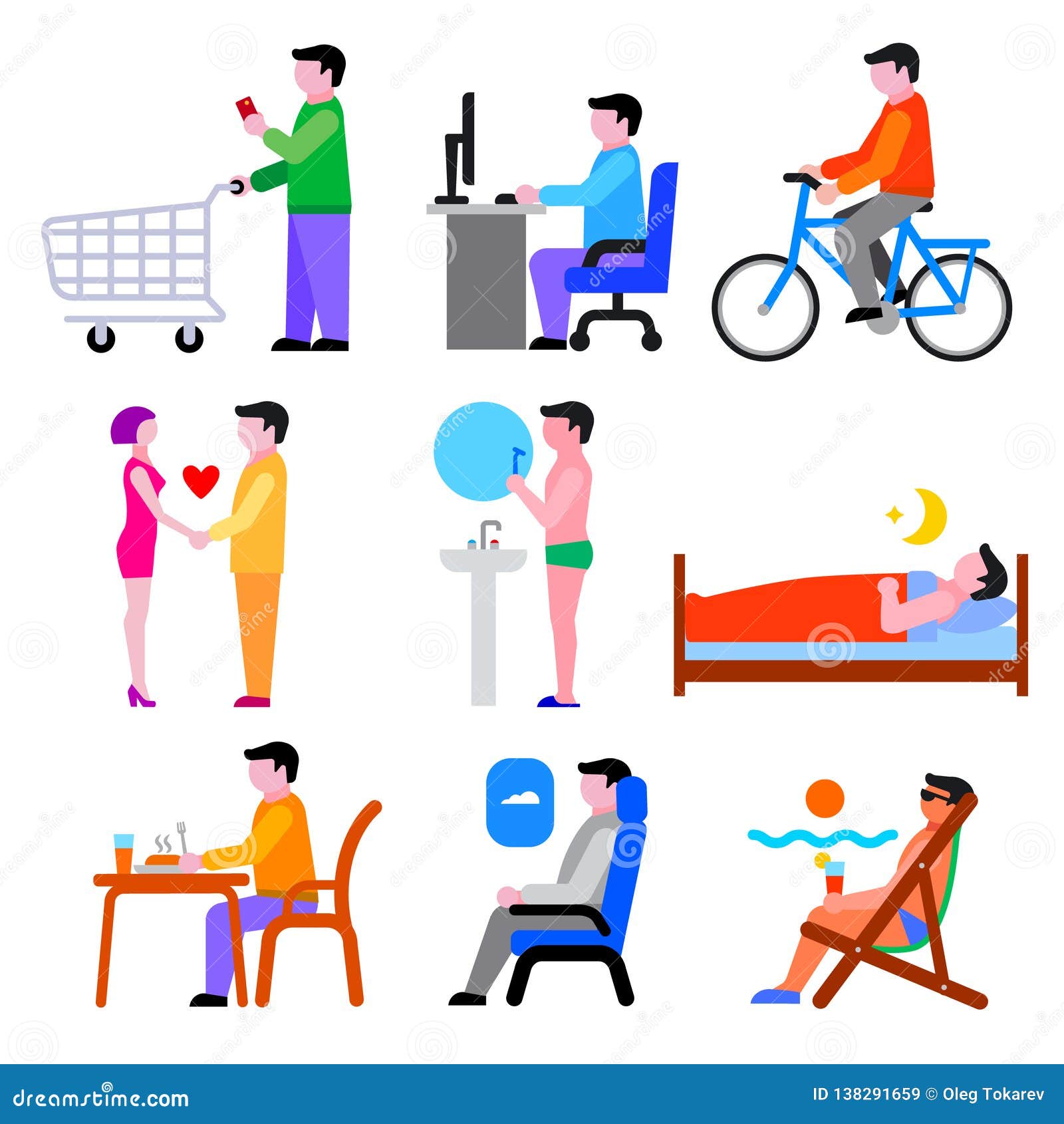 Human life icons stock vector. Illustration of symbol - 138291659