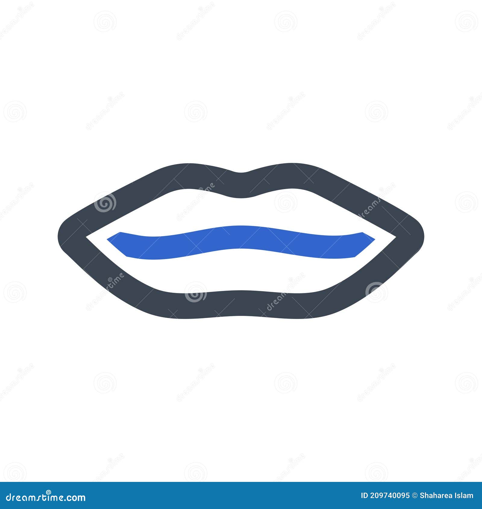Human lips icon stock vector. Illustration of human - 209740095