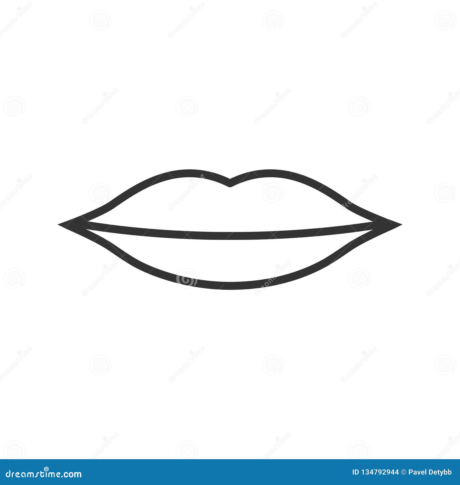 Human Lips Icon. Vector Illustration, Flat Design Stock Illustration ...