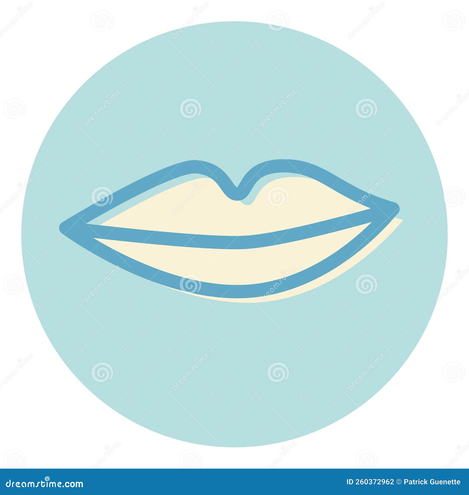 Human lips, icon stock vector. Illustration of outline - 260372962