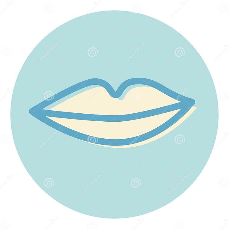 Human lips, icon stock vector. Illustration of outline - 260372962
