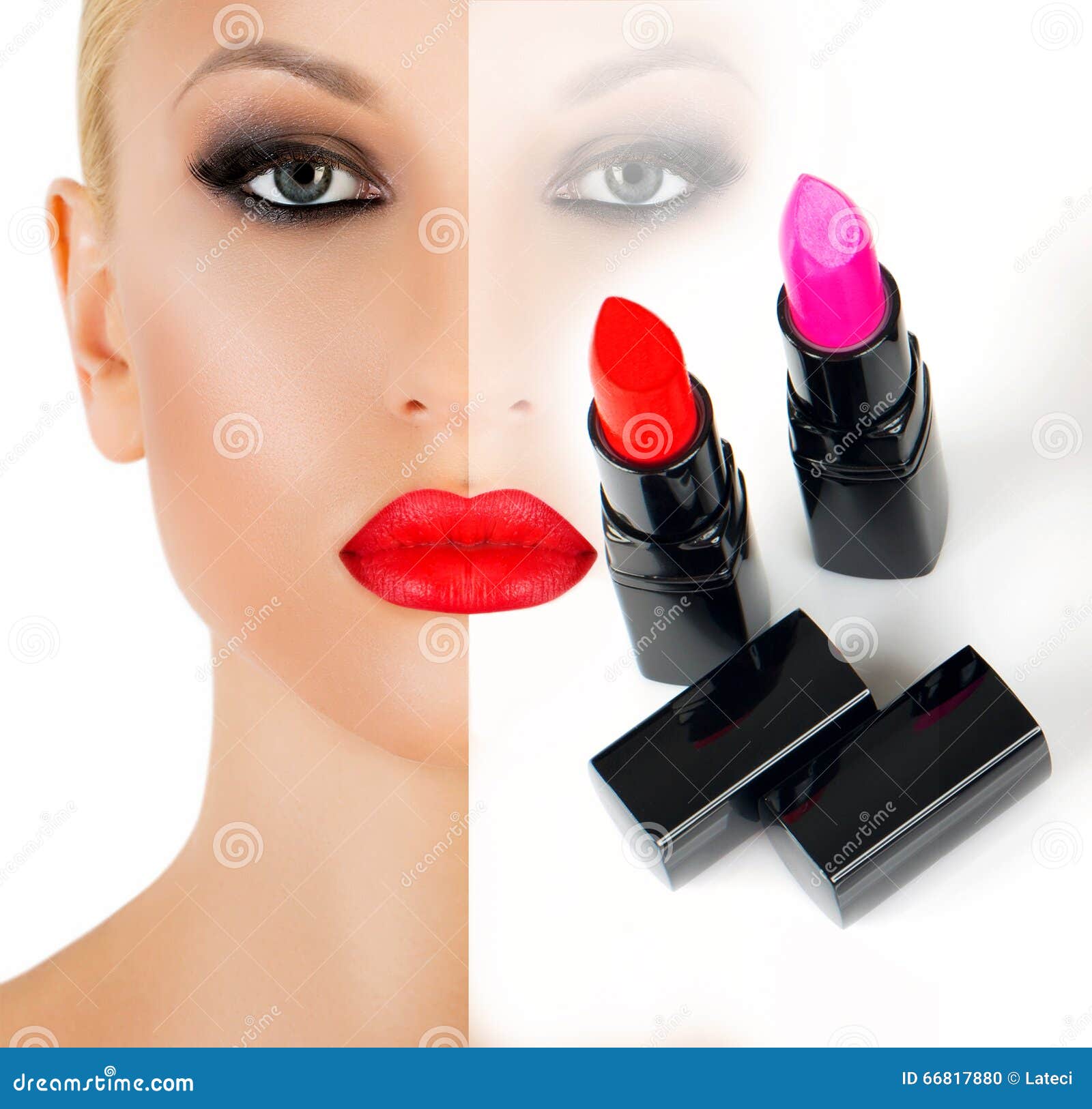 Human Lips, Make-up. stock photo. Image of lips, beautiful - 66817880