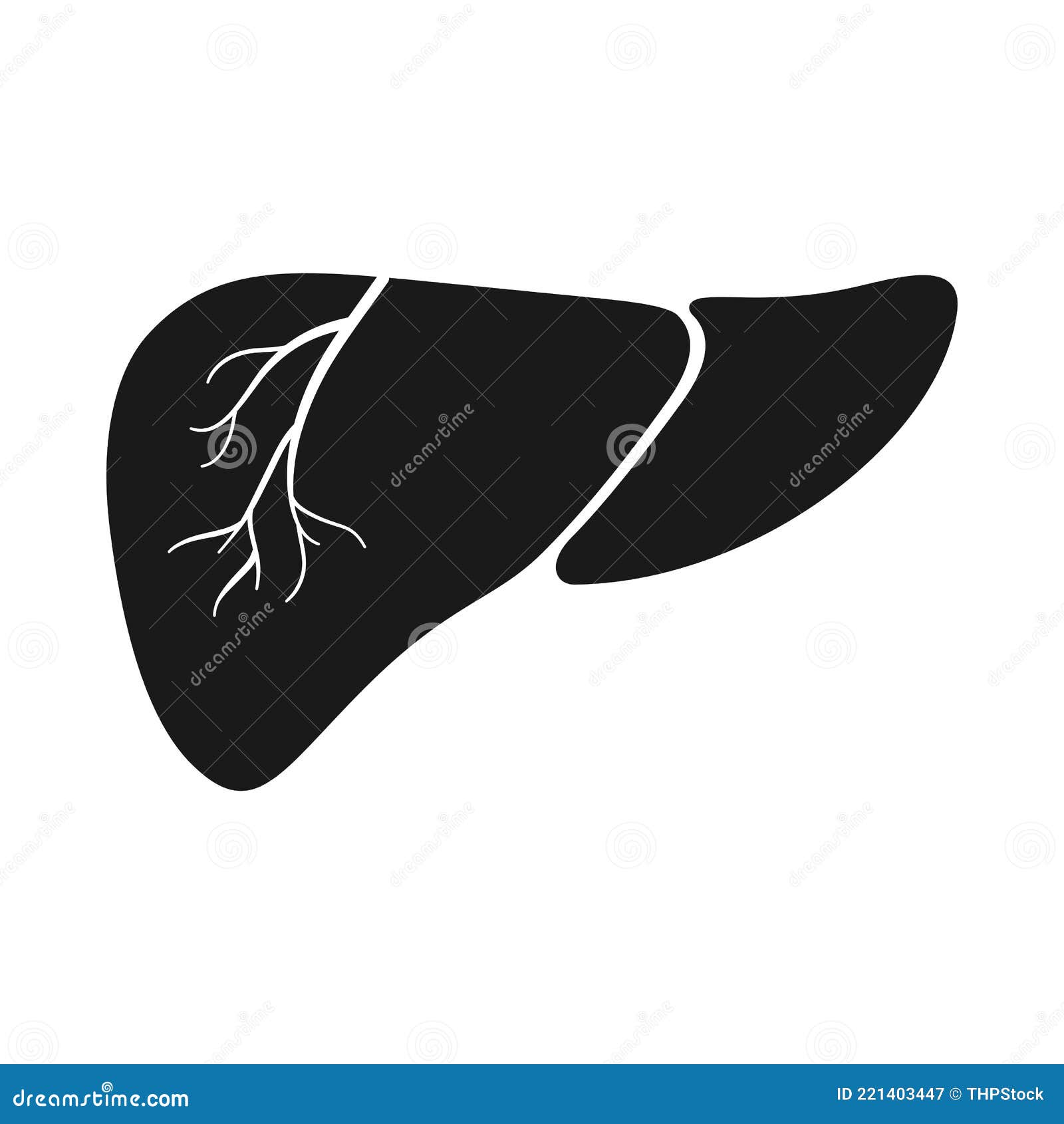 Human Liver Vector Icon stock vector. Illustration of element - 221403447