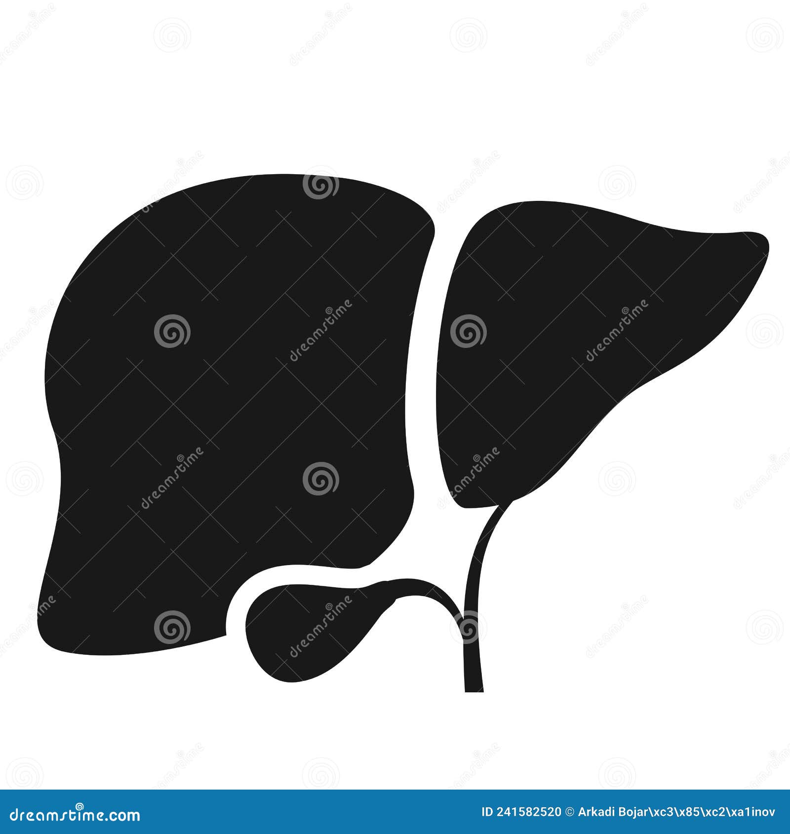 Human liver vector icon stock vector. Illustration of disease - 241582520