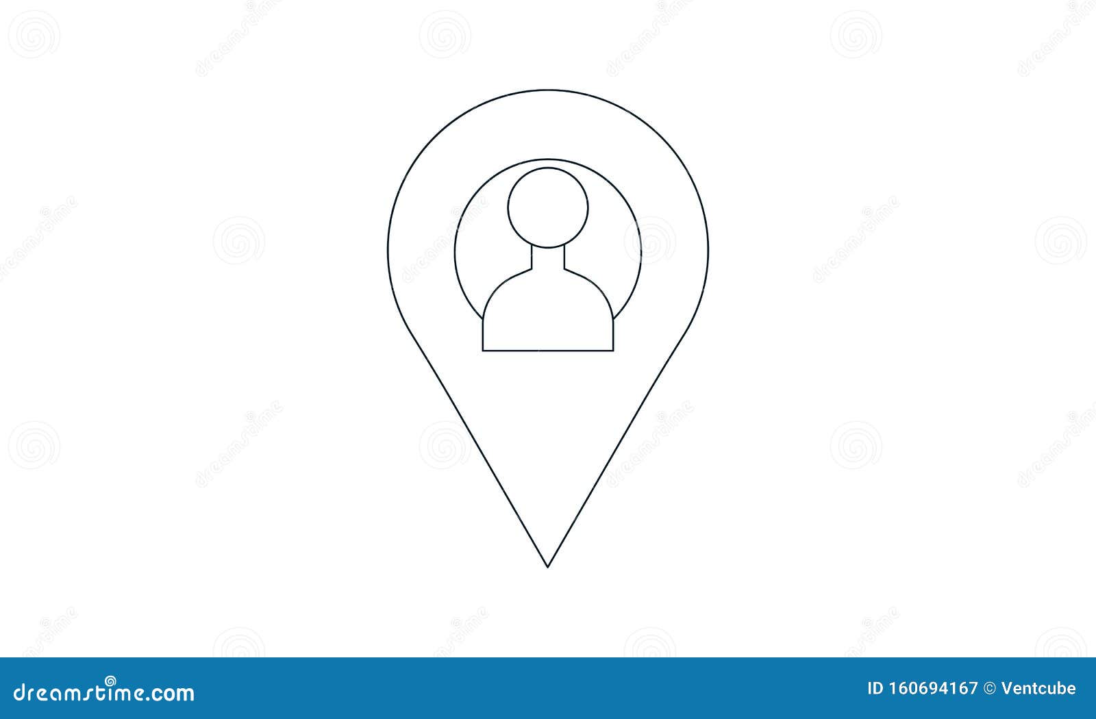 Human Location Icon Flat Style Graphical Symbol. Can Be Used Web and ...