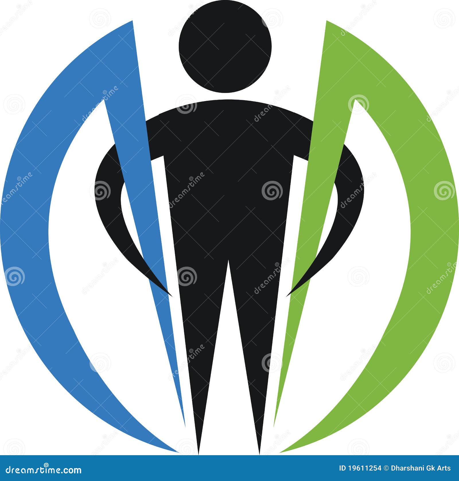 Human logo stock vector. Illustration of company, modern - 19611254