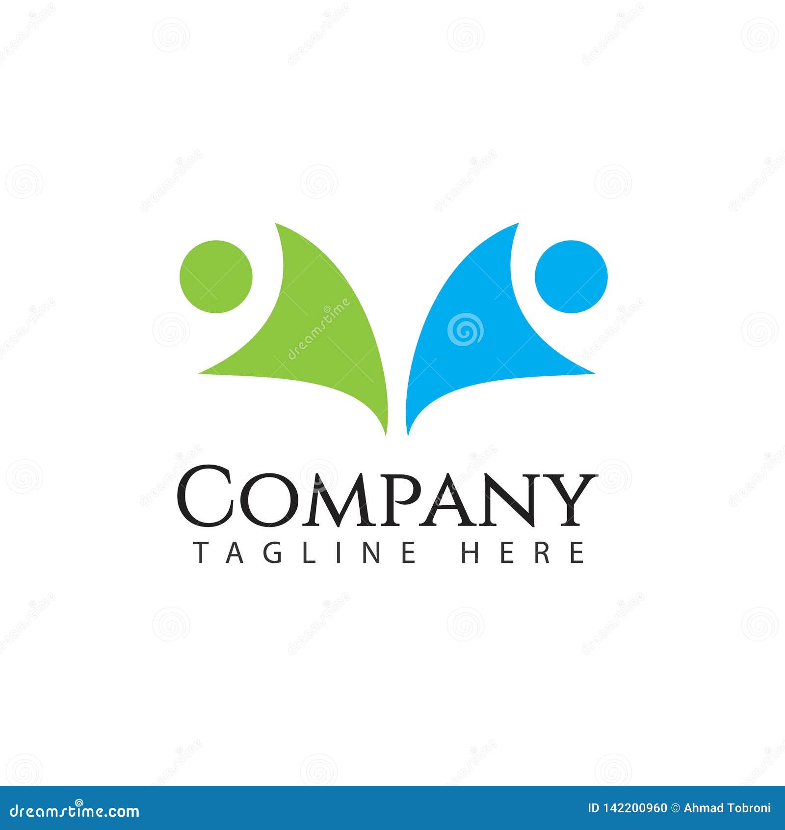 Human Logo Company Vector Template Design Illustration Stock Vector ...