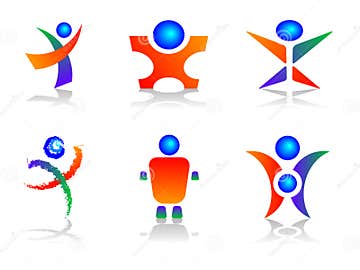 Human Logo Design Elements stock vector. Illustration of badge - 10932253