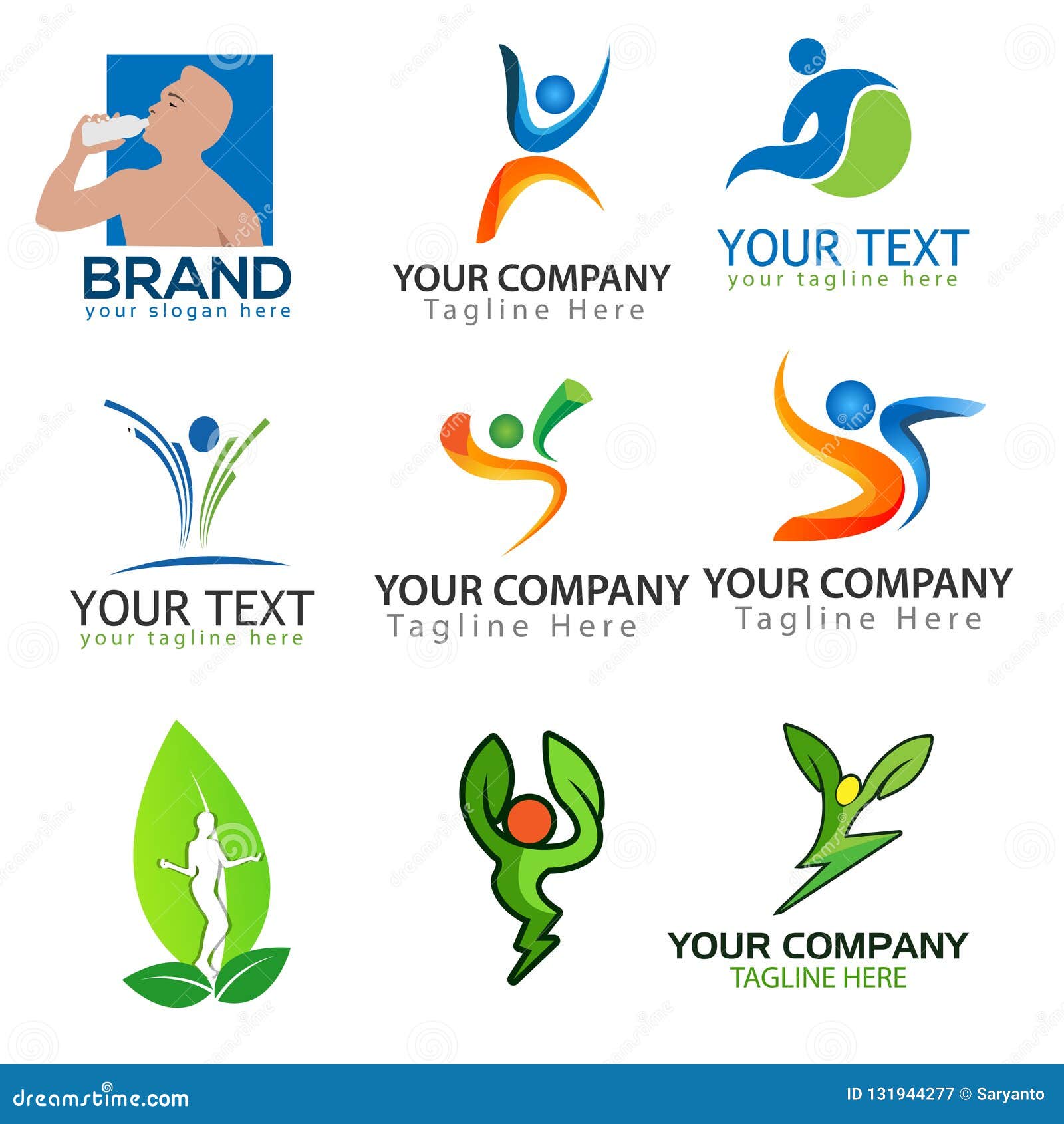 Human Logo Design Vector, Vector Illustration on White Background ...